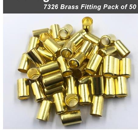 WEUVEB Compression Fitting Set Silver Metal Tube Ferrules 50Pcs 0.83X0 ...