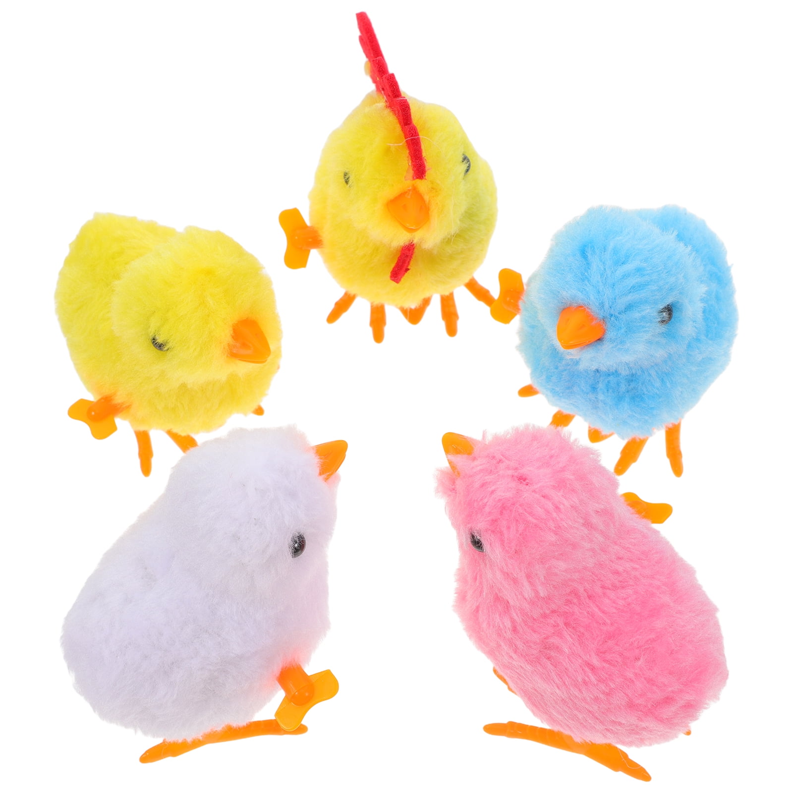 WEUVEB Plush Chicken Wind Up Toy Multi Plastic 5Pcs For Toddlers Easter ...