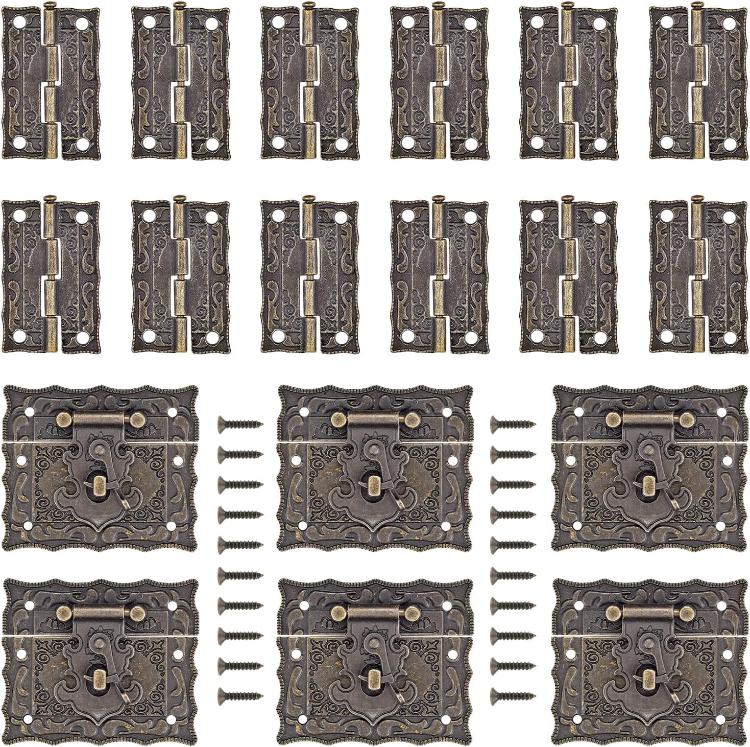 WEUVEB small cabinet hinges jewelry box hardware iron for jewelry case ...