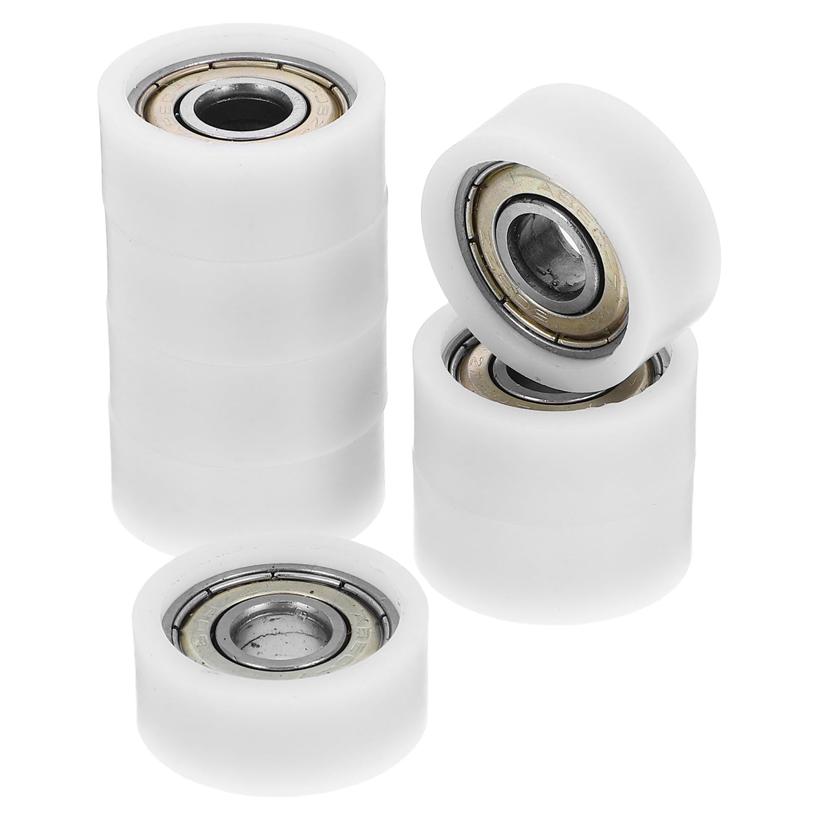 LYTMENT 8PCS Nylon Round Pulley U Groove Track Roller Bearing Pulleys ...