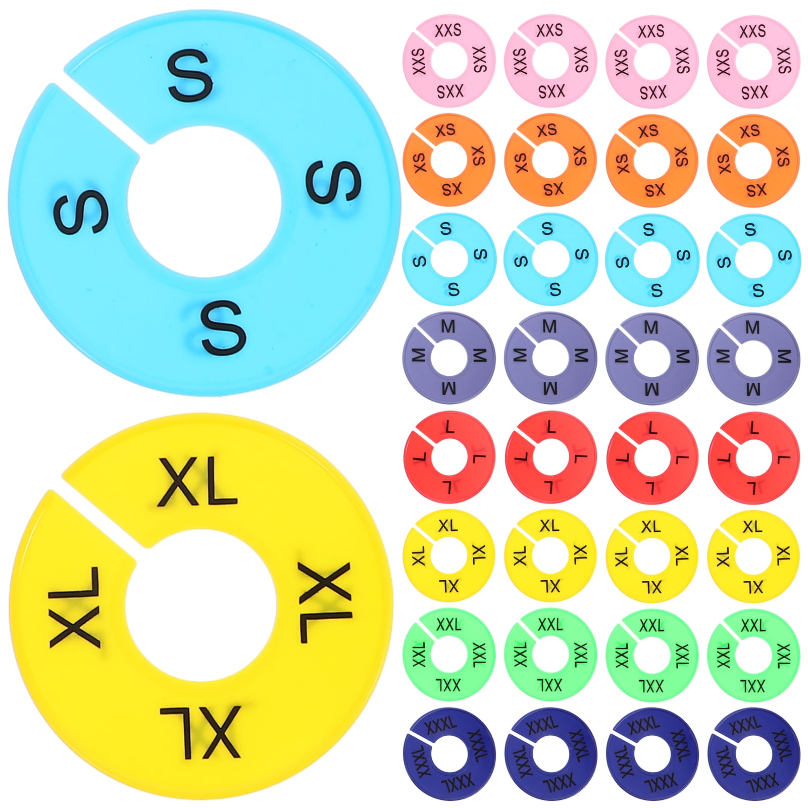 LYTMENT 8pcs Closet Dividers For Hanging Clothes Colored Plastic Hanger ...