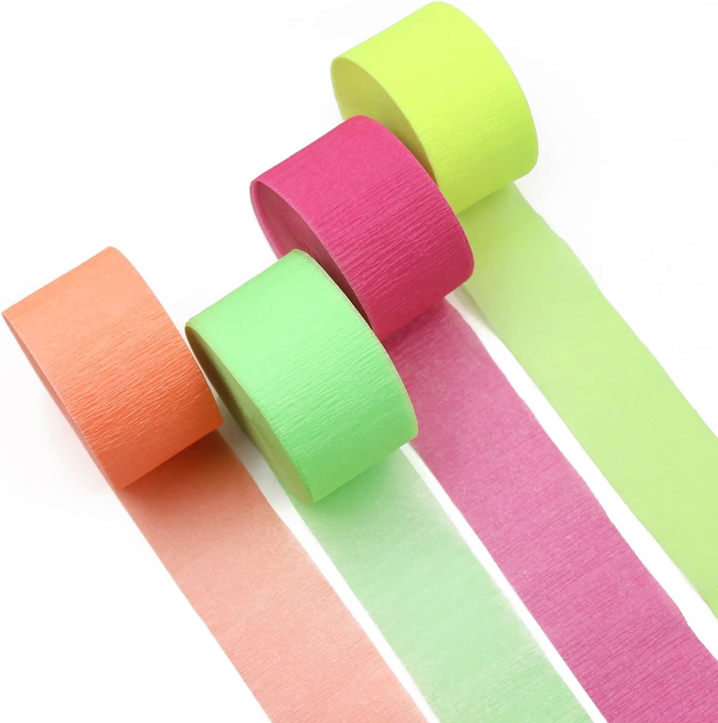 WEUVEB Colors Crepe Paper Rolls Crepe Paper Fluorescent Orange 8Pcs ...