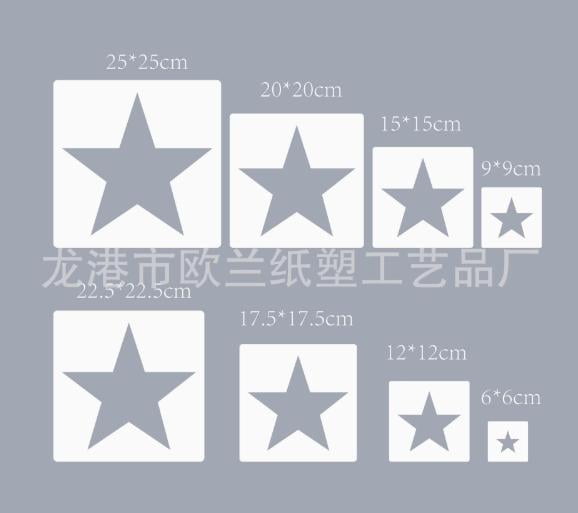 LYTMENT 8pcs Large Star Shape Stencils For Painting On Wood Reusable Different Sizes Star ...