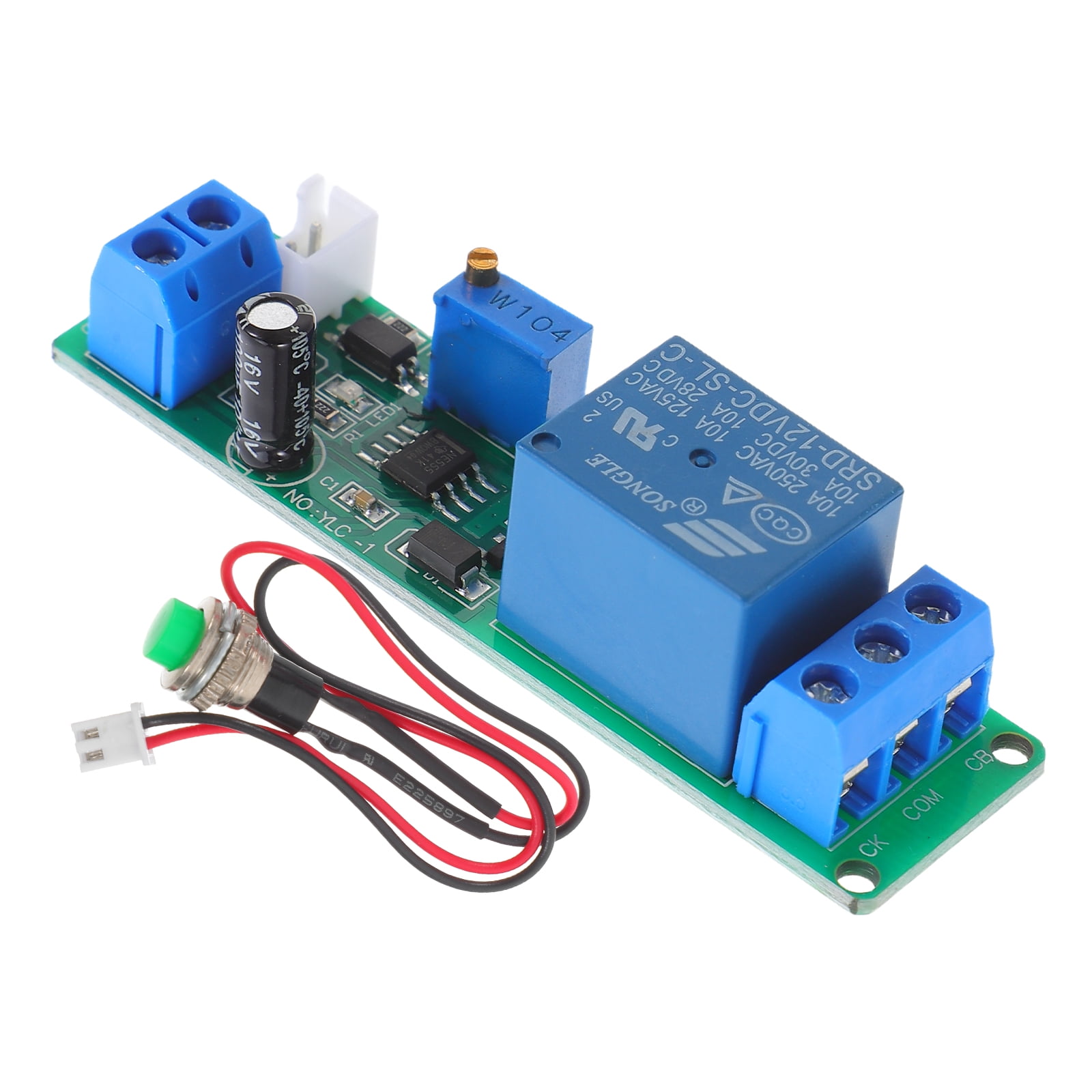 WEUVEB Adjustable Delay Relay Switch Module Green Plastic for Home ...