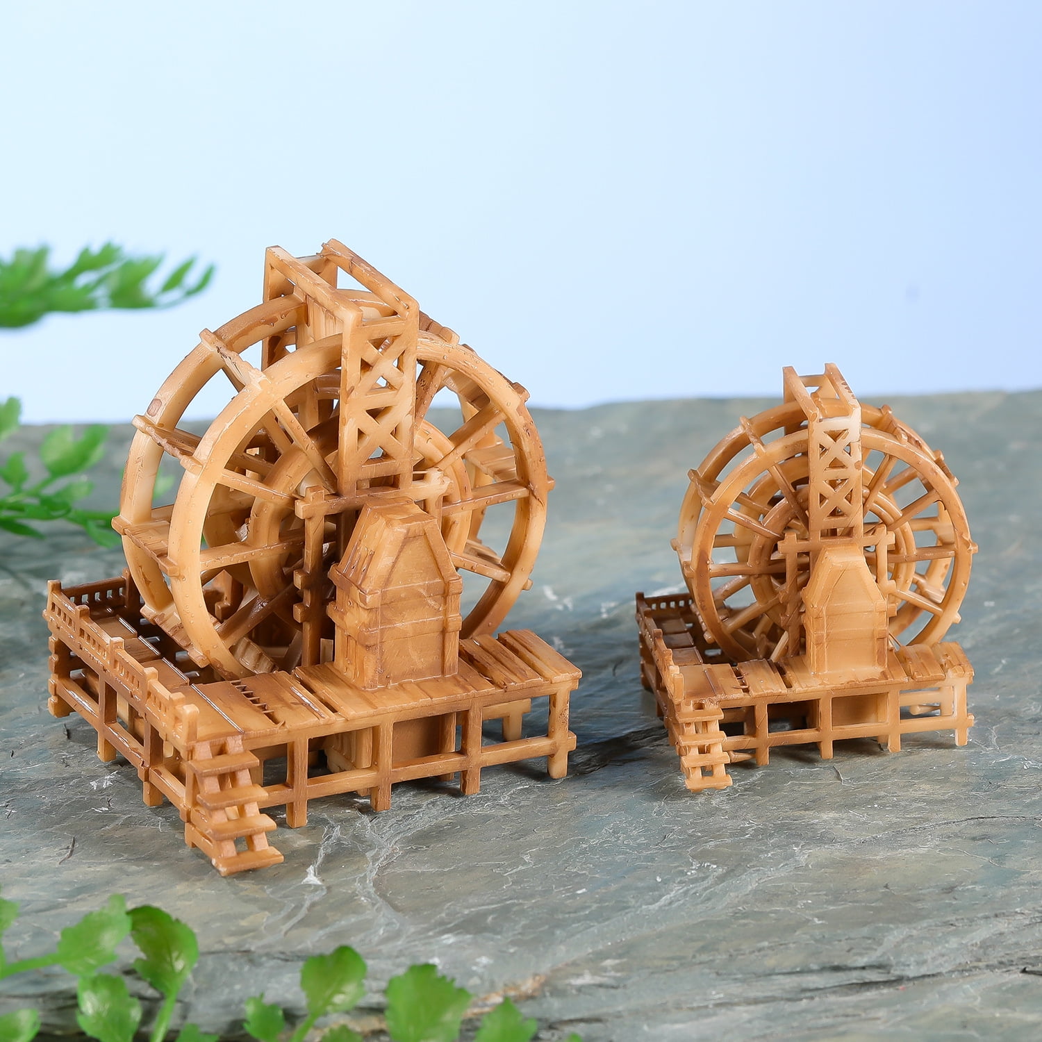 LYTMENT Aquarium Waterwheel Model Mini Decorative Water Movement Zen ...
