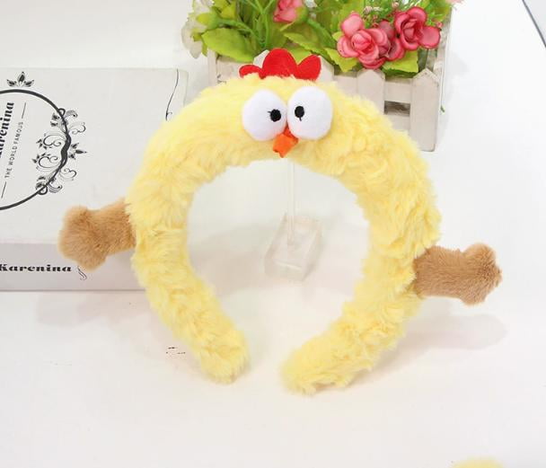 LYTMENT Cute Plush Chicken Headband Funny Cartoon Chick Hair Accessory ...