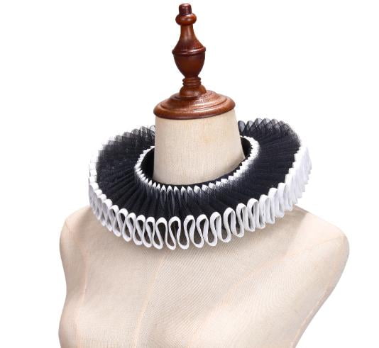 WEUVEB Elizabethan Neck Ruff Detachable Vintage Costume Collar for Home ...
