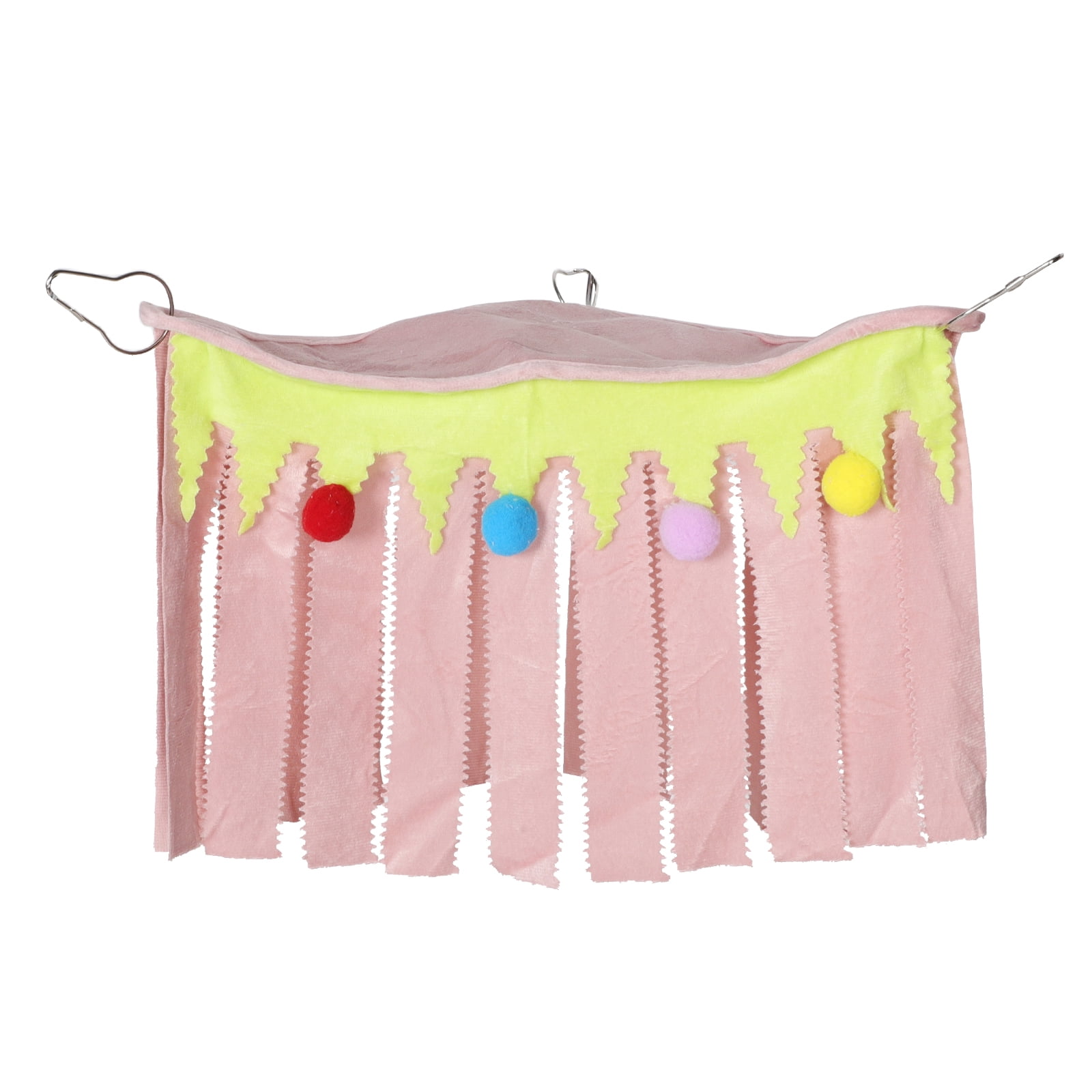 WEUVEB Rabbit Hide Tent Three Sided Fringe Corner Pink 1Set Privacy ...