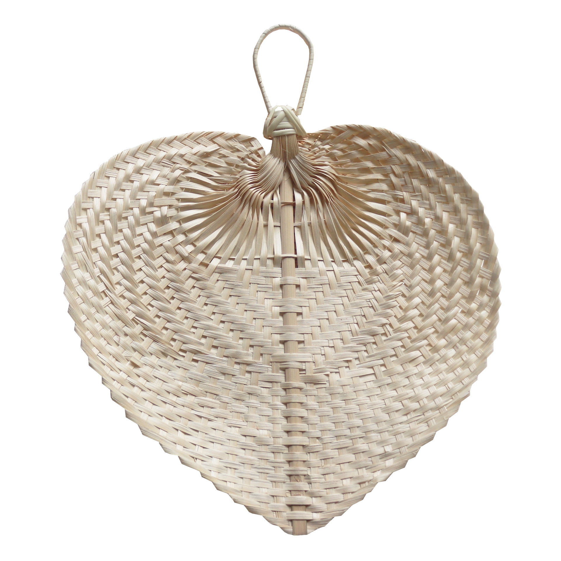 LYTMENT Heart-Shaped Handwoven Fan Vietnam Elegant Craft Fan Portable ...