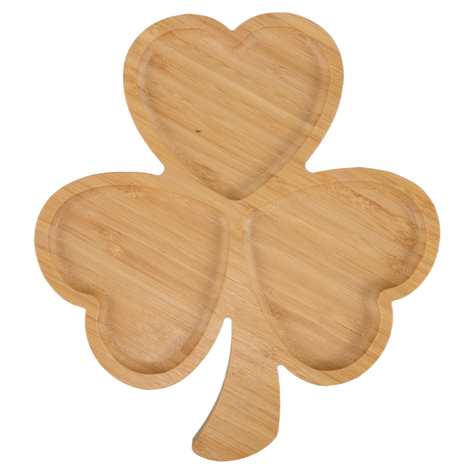 WEUVEB Shamrock Dish Fruit Display Bamboo Light Brown 1Pack - Walmart.com
