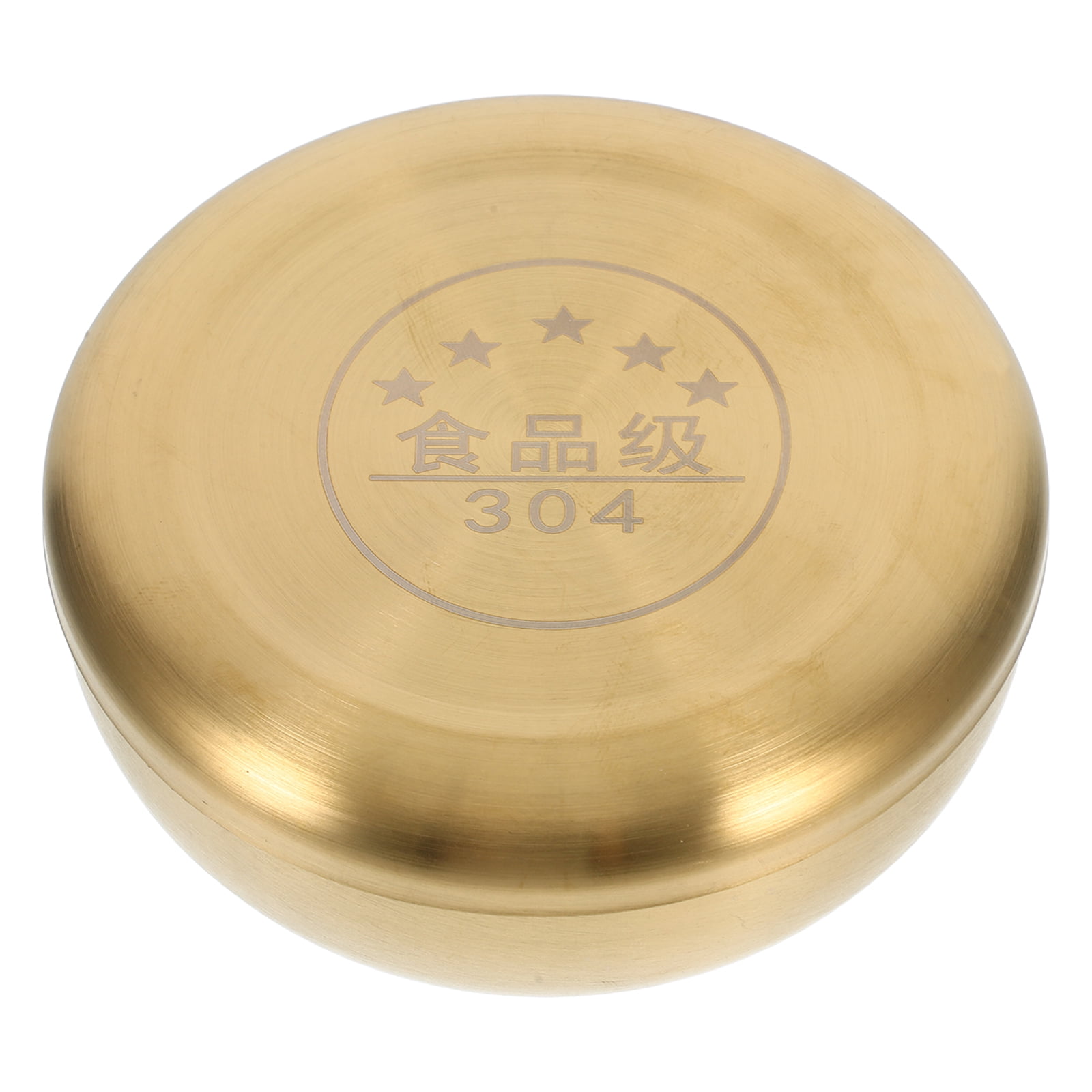 LYTMENT Korean Gold Stainless Steel Soup Bowl With Lid, Multi-Purpose Noodle Bowl Creative ...