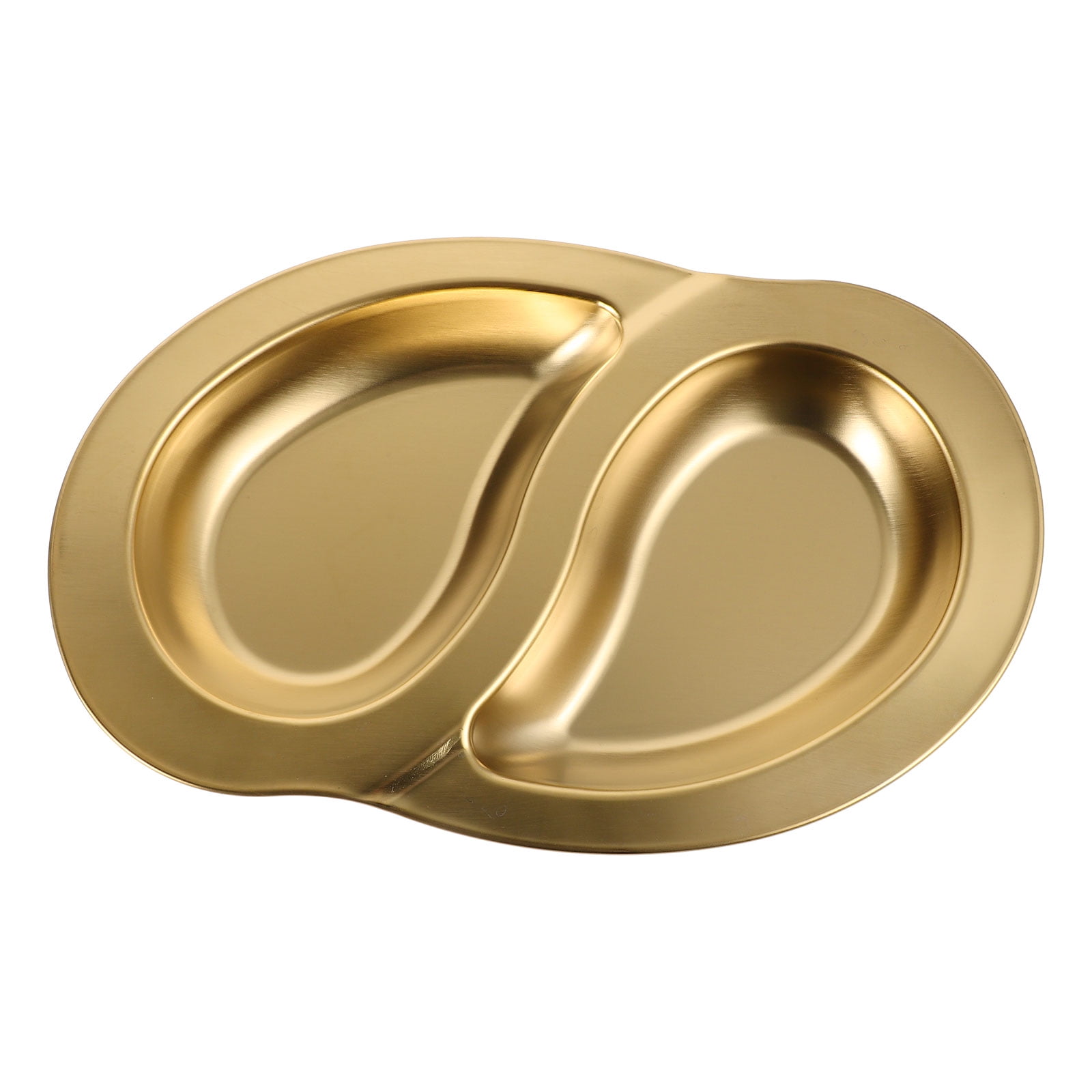 LYTMENT Korean Stainless Steel Divided Dinner Tray Creative Double ...