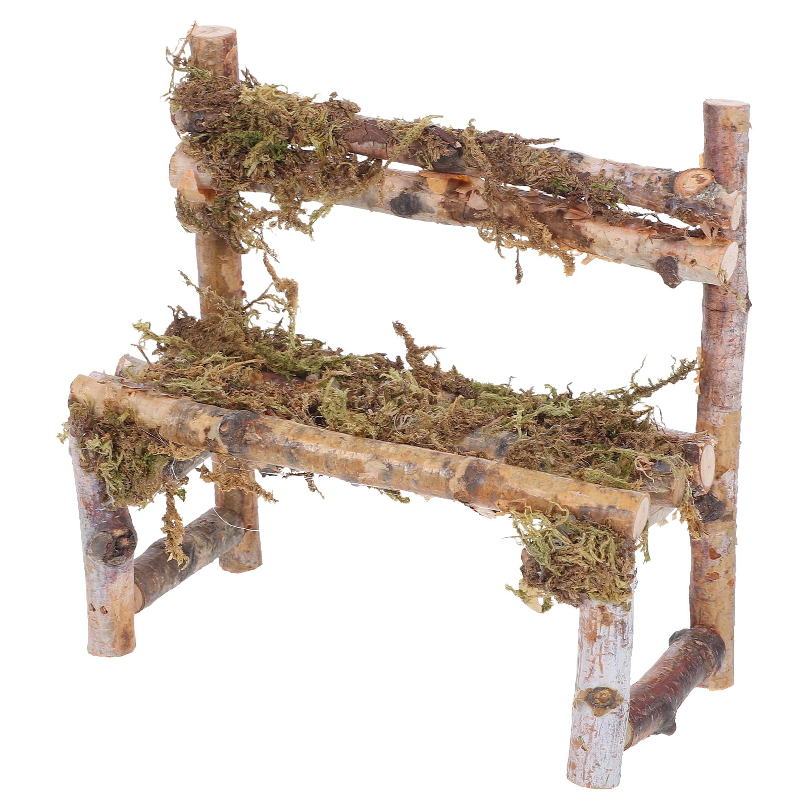 LYTMENT Mini Wooden Bench Figurine Dollhouse Small Chair Prop Mini ...