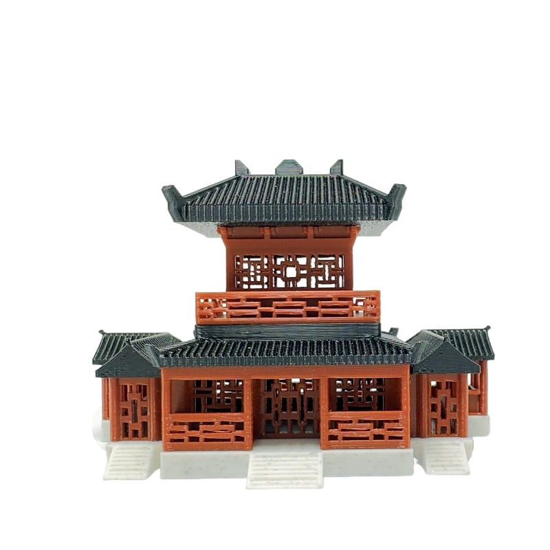 LYTMENT Miniature Pavilion Statue Hexagon Pavilion Figurine Fairy ...