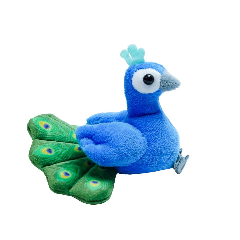 WEUVEB Mini Peacock Puppet Plush Blue Storytelling Prop for Children ...