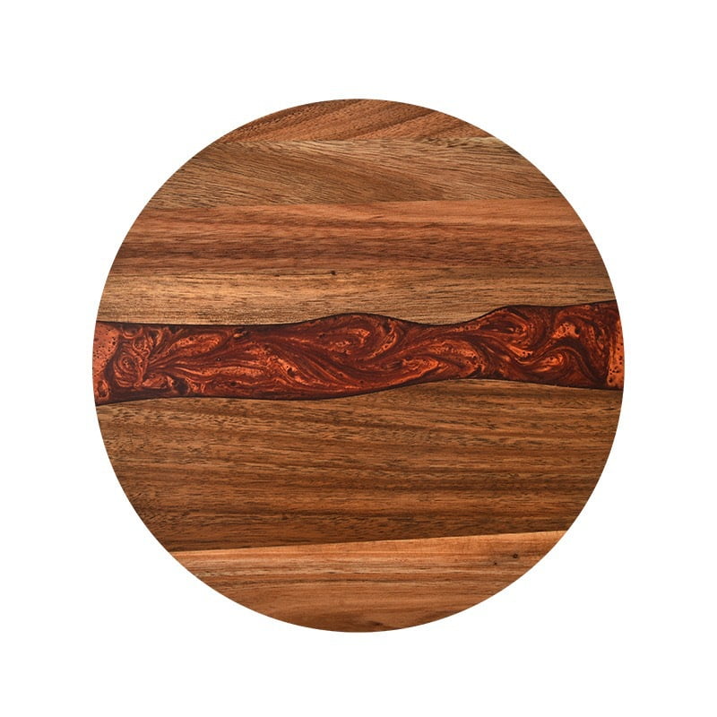 LYTMENT Round Wood Cutting Board Kitchen Chopping Board Multi ...