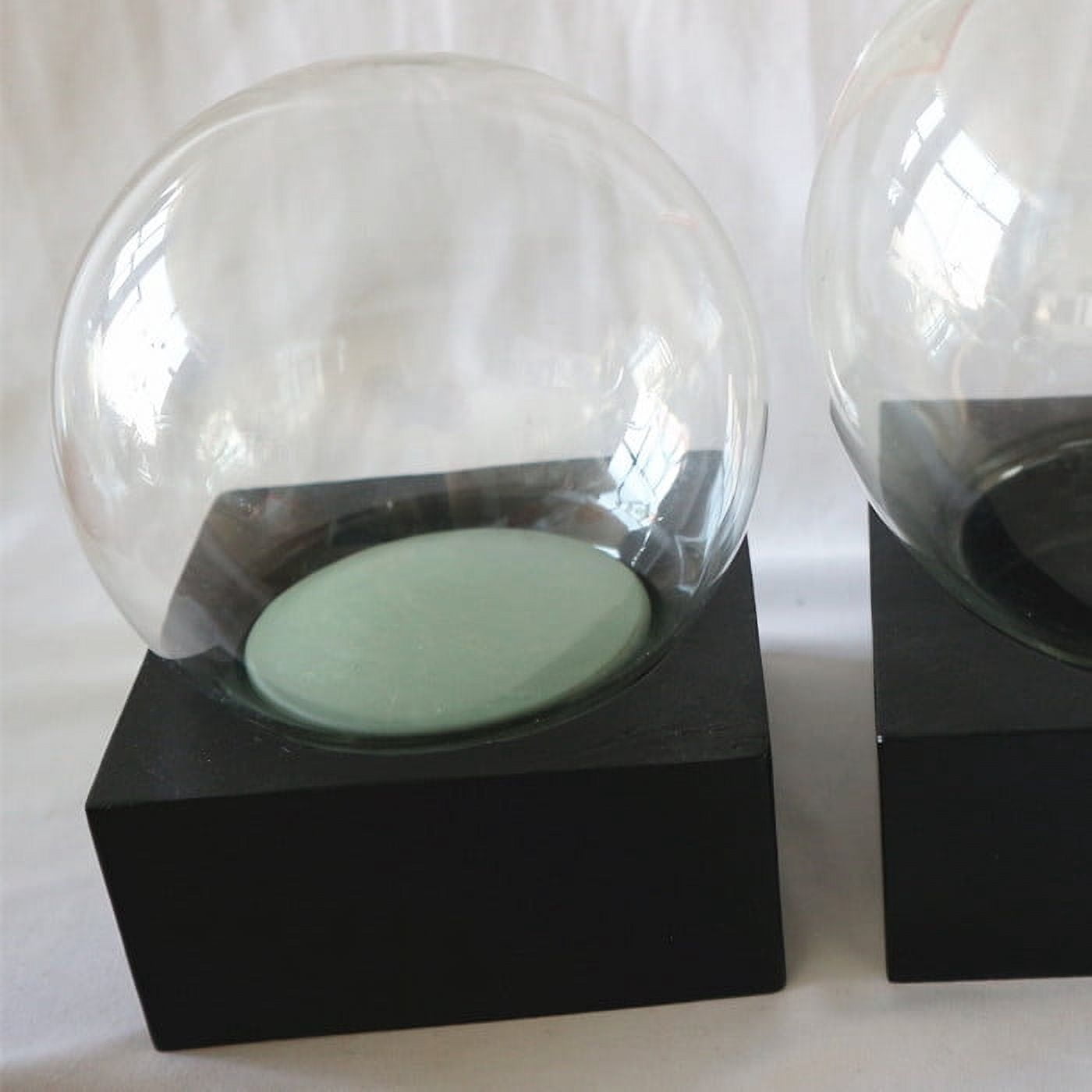 WEUVEB Vintage Snow Globe Snow Globe Accessories Black Glass Rubber ...