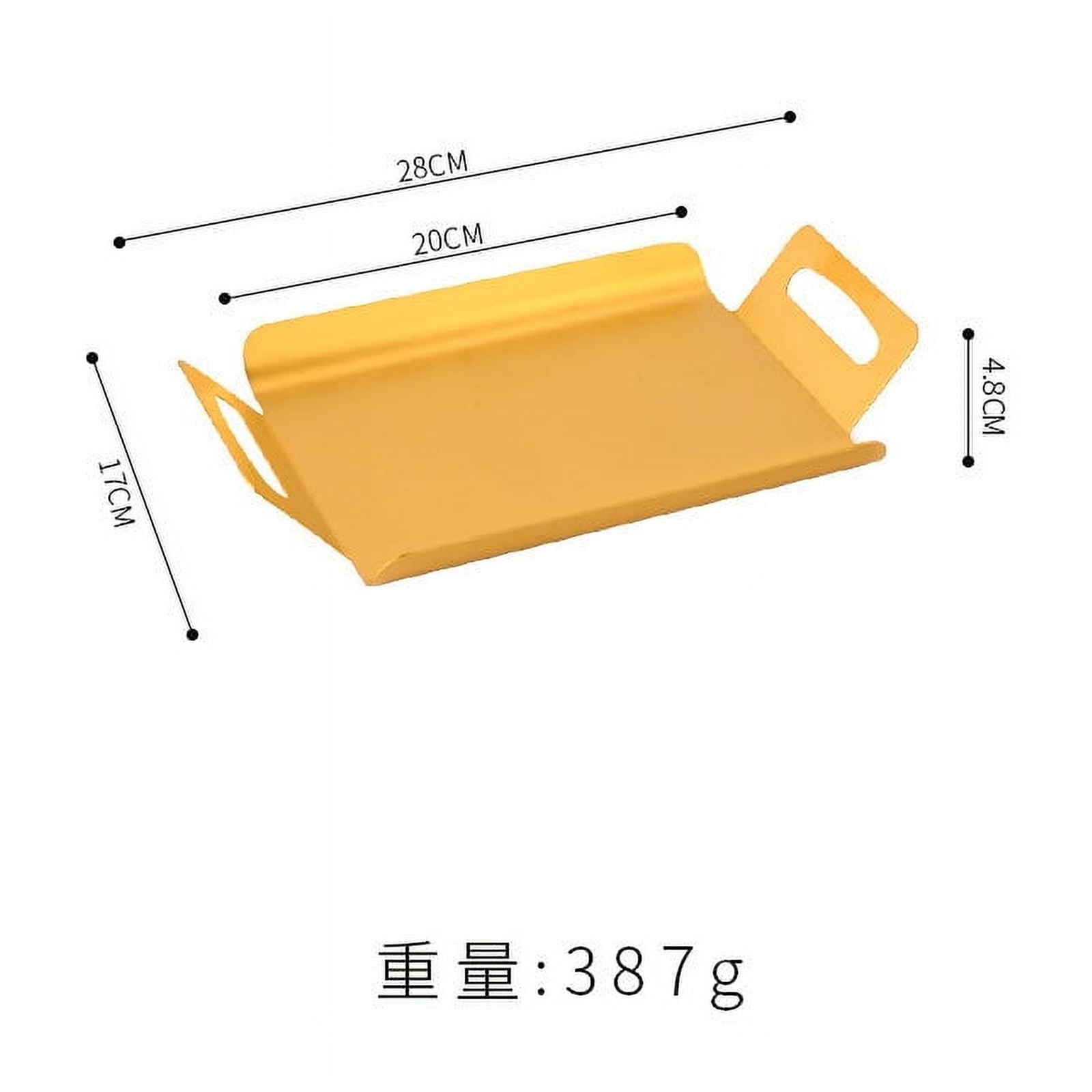 WEUVEB BBQ Serving Platter Elegant Style Stainless Steel Golden 1Pack ...