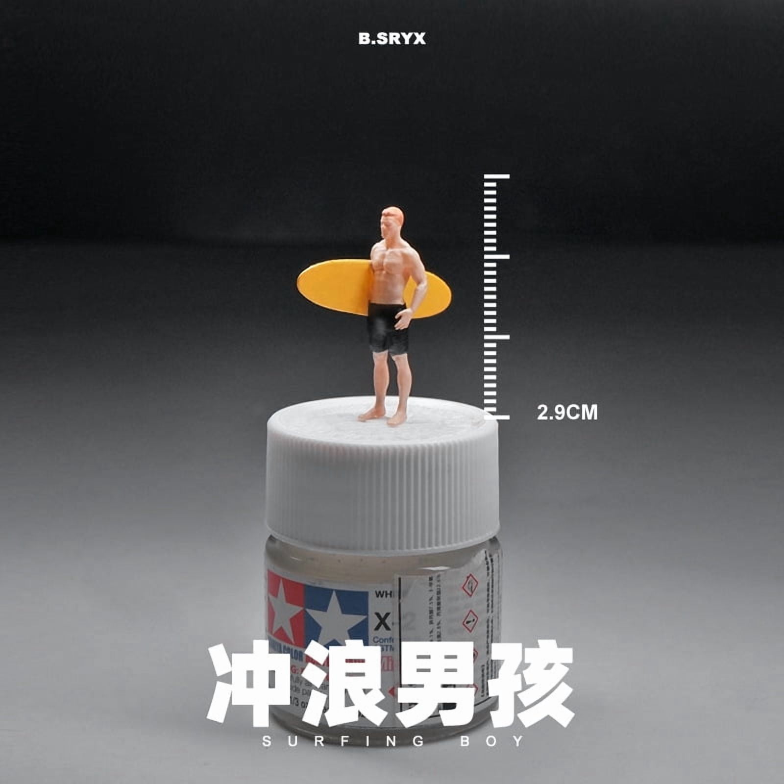 LYTMENT Surfing Boy Figurine Dollhouse: Miniature Beach People Travel ...