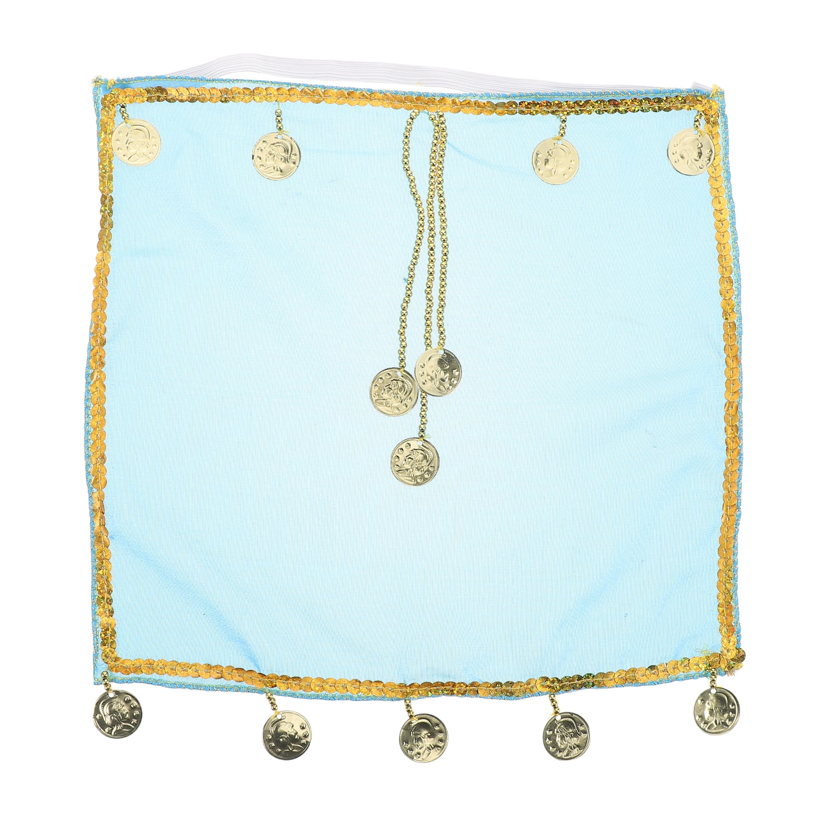 WEUVEB Skyblue Chiffon veil with Metal Tassel for Stage Performance ...