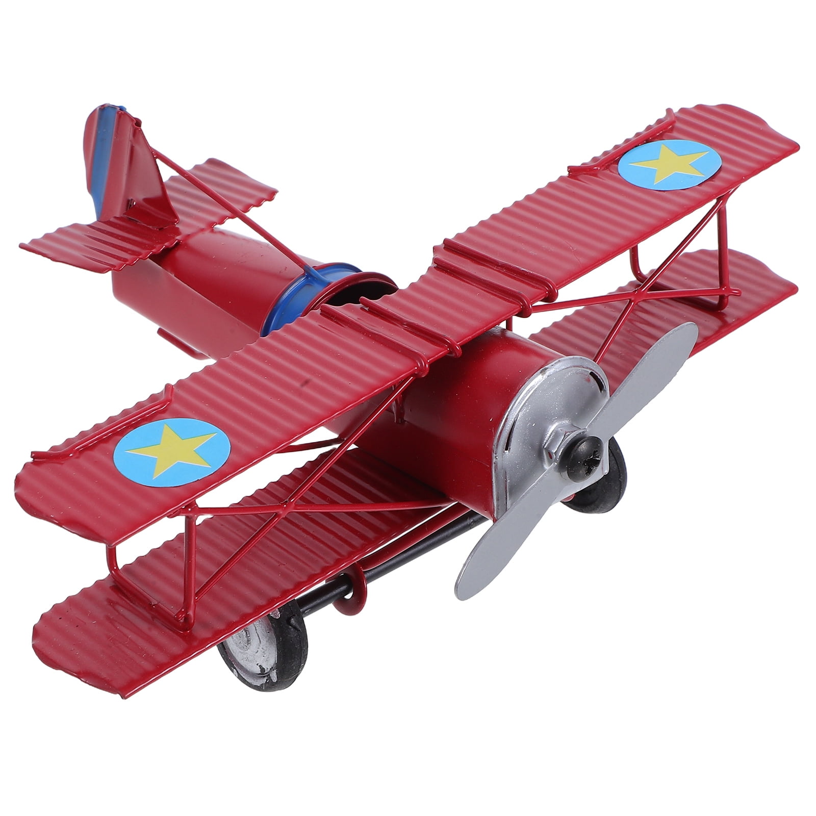 LYTMENT Vintage Airplane Ornament Metal Biplane Plane Aircraft Model ...