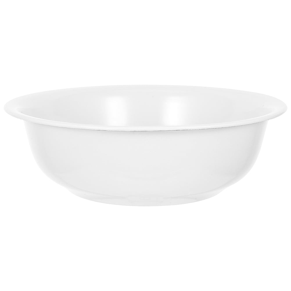 WEUVEB Classic White Enamel Washbasin Deepened Vintage Basin Durable ...