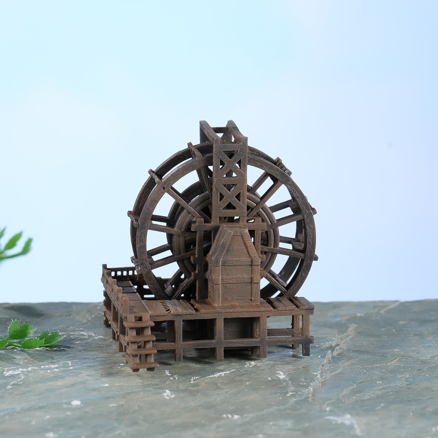 LYTMENT Windmill Water Fountain Fish Tank Landscape Decoration Tabletop ...