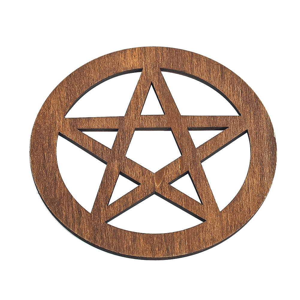 LYTMENT Wooden Pentagram Altar Tile For Ceremonies Hand Carved Wood ...