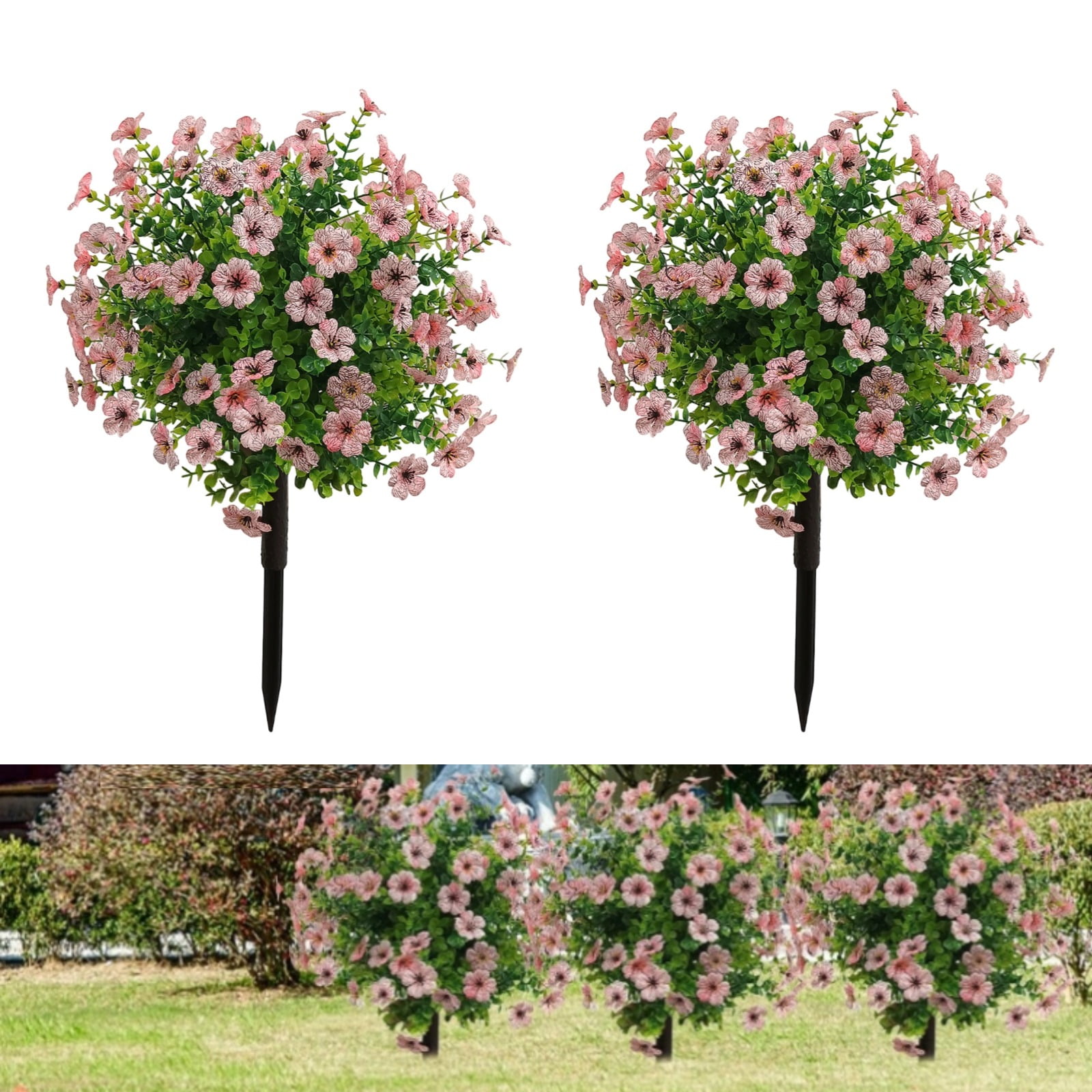 LYTRYCAMEV 2-Pack 24" Realistic Boxwood Balls - UV Resistant Artificial ...