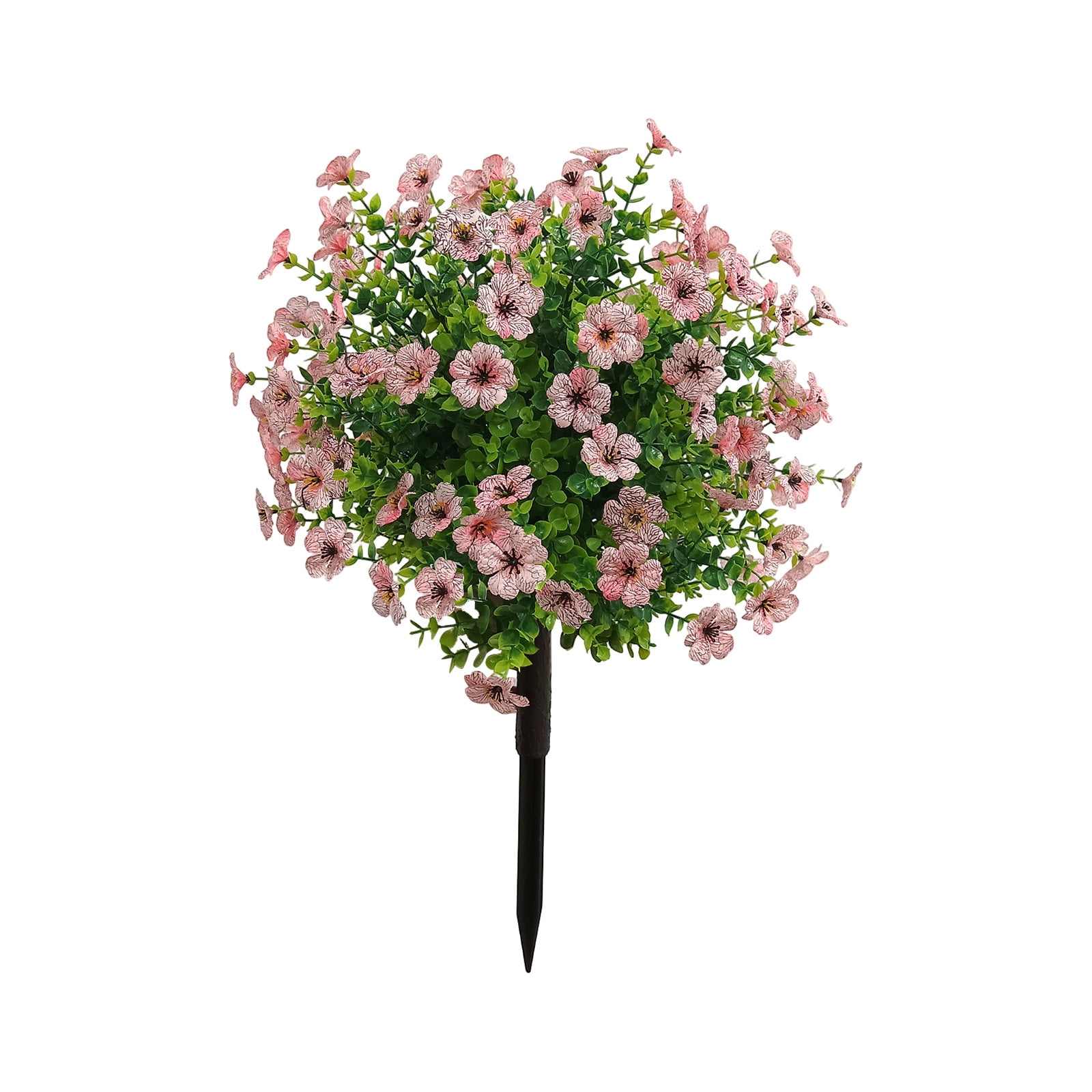 LYTRYCAMEV 24" Artificial Boxwood Topiary Ball with Violet Flowers with ...