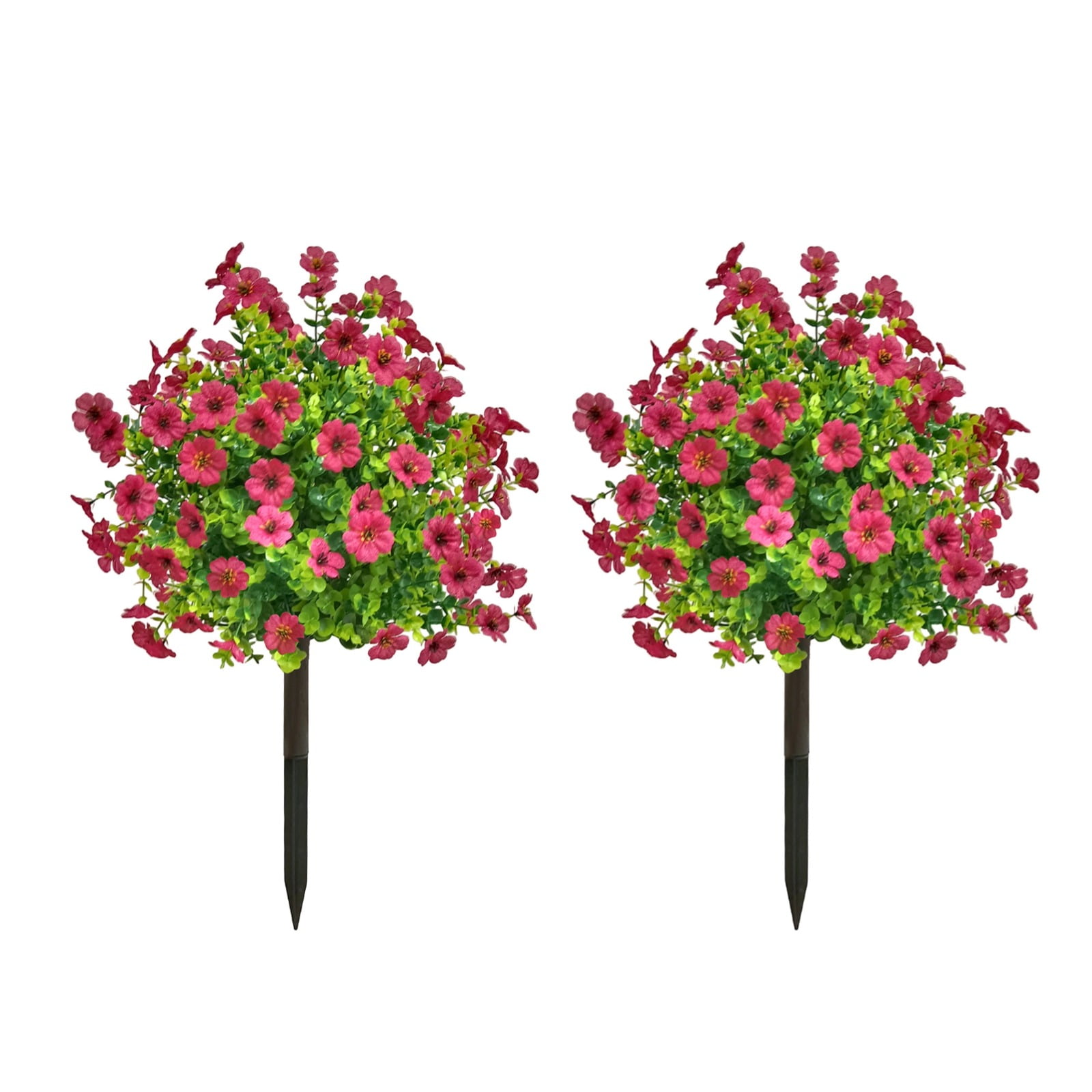 LYTRYCAMEV 24in Fake Boxwood Trees 2pc Bundle - Realistic Outdoor ...