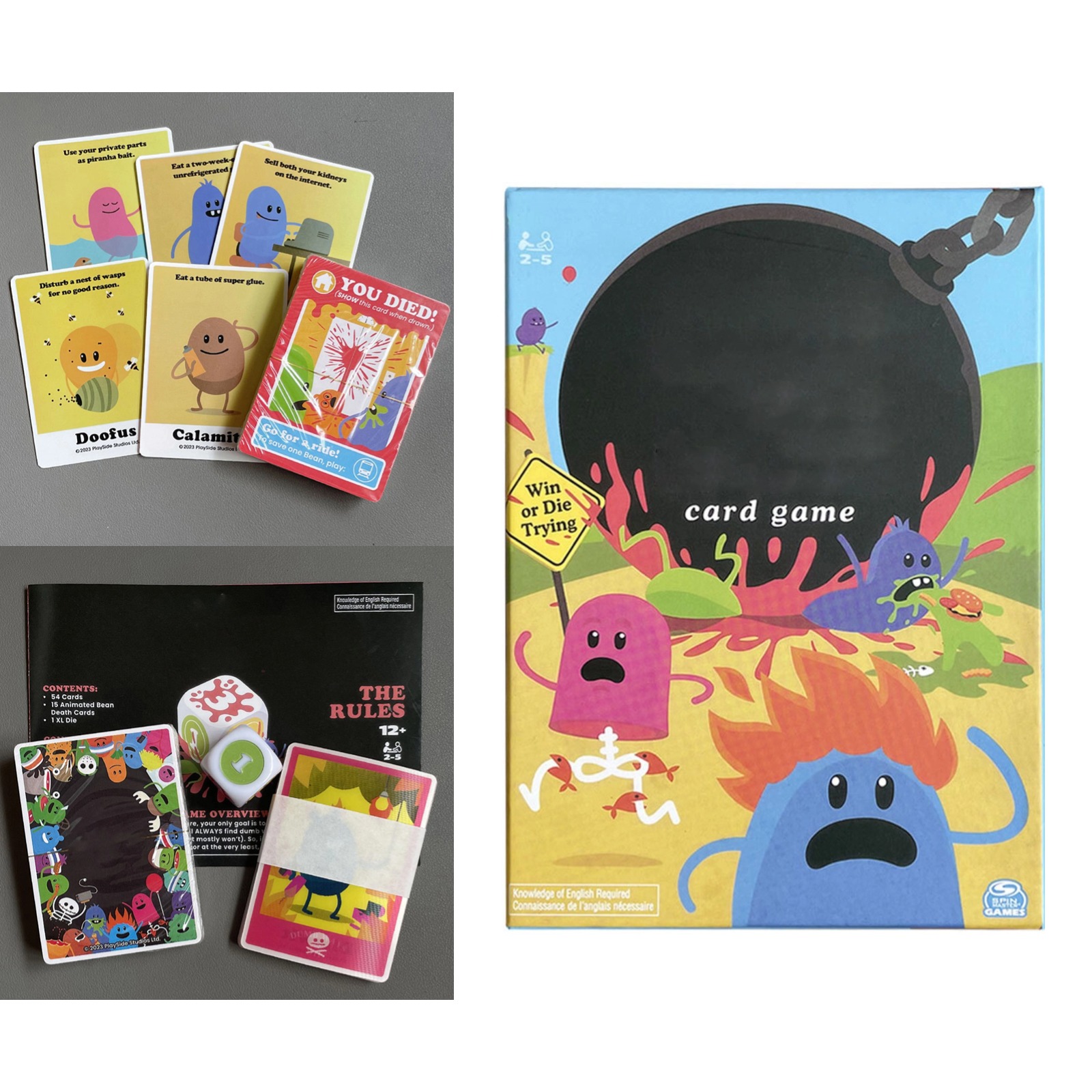 LYTRYCAMEV Win or Die Trying Card Game,Bean Survival Card Game，The ...