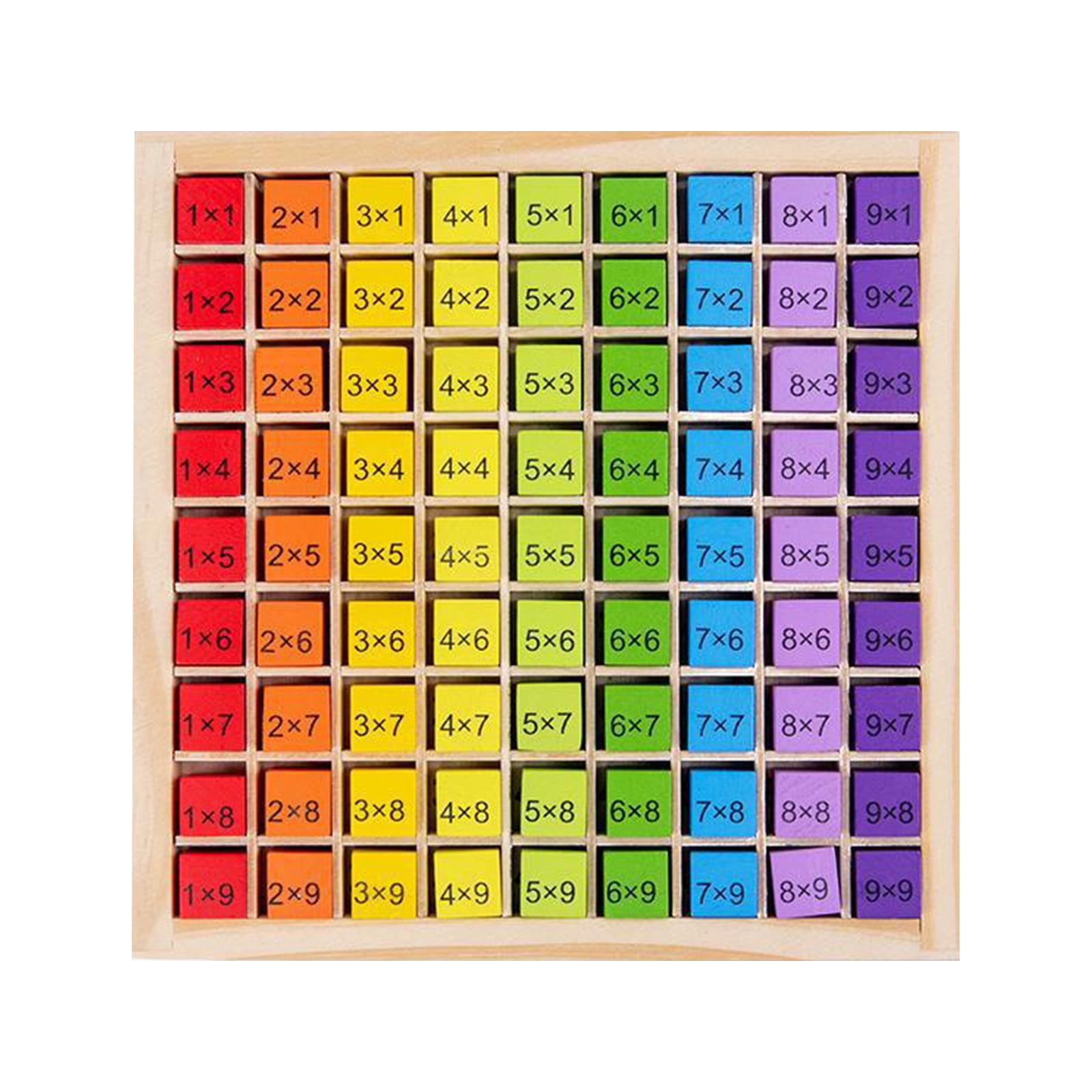 LYTRYCAMEV Wooden Toys Hundred Board Montessori Math 9x9 Times Table ...
