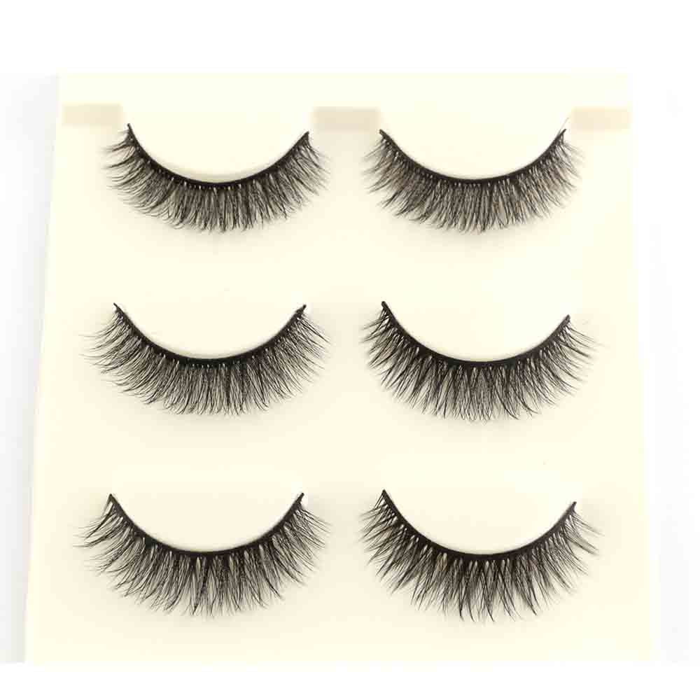 LYTiang 1 3D False Lashes Strip Eyelashes Long Natural Party Clear Band ...