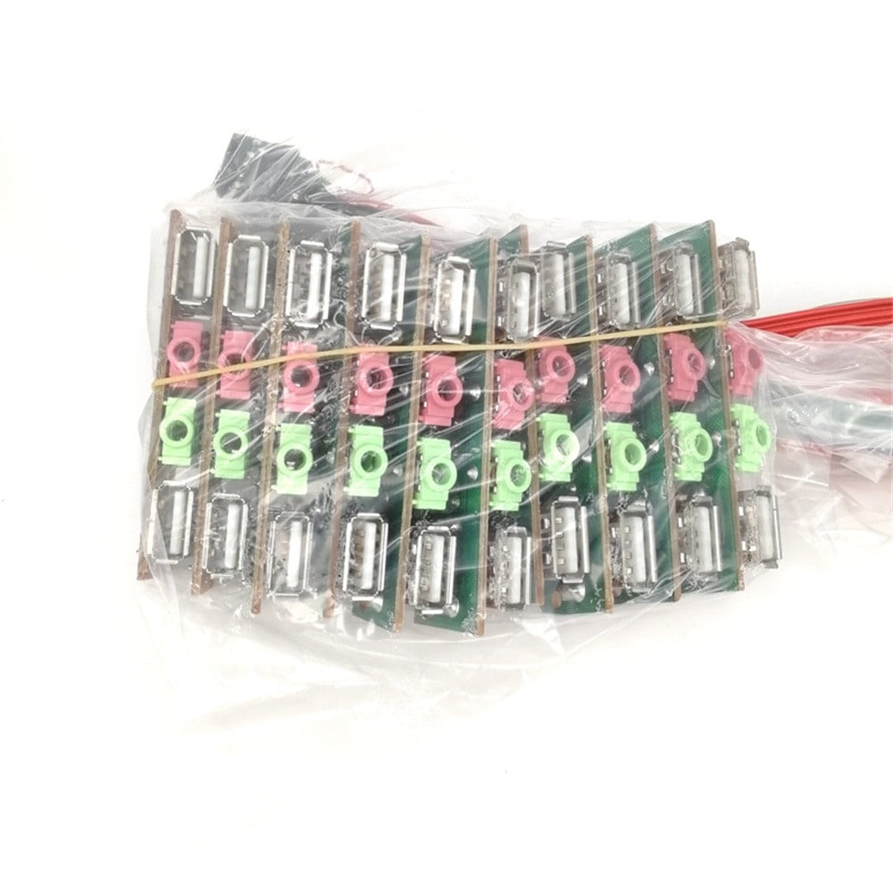 LYTiang 2 USB PC Computer Case 7.4CM Front Panel USB Audio Port Mic ...