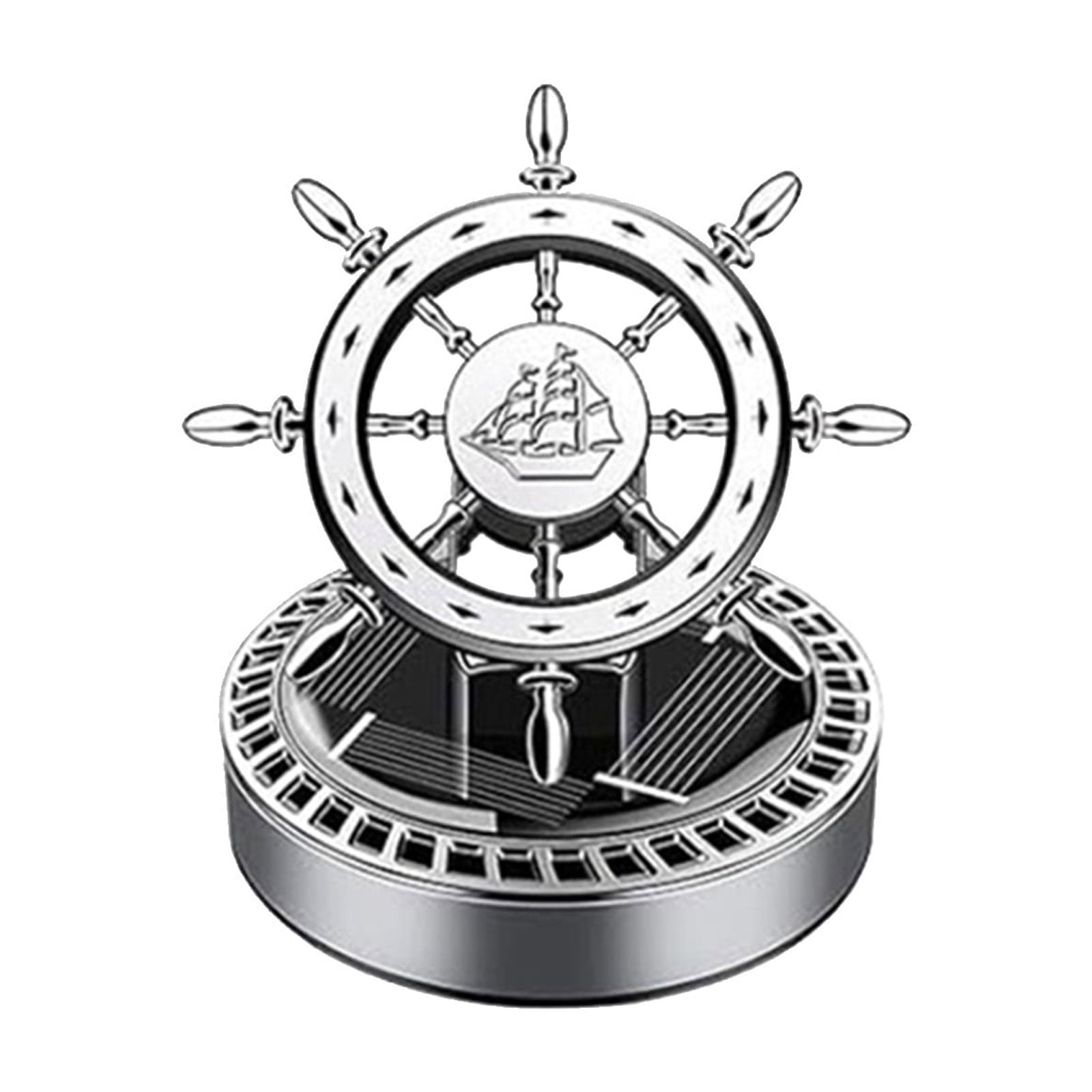 LYTiang Car Solar Energy Aromatherapy Diffuser Rotating Boat Helm ...