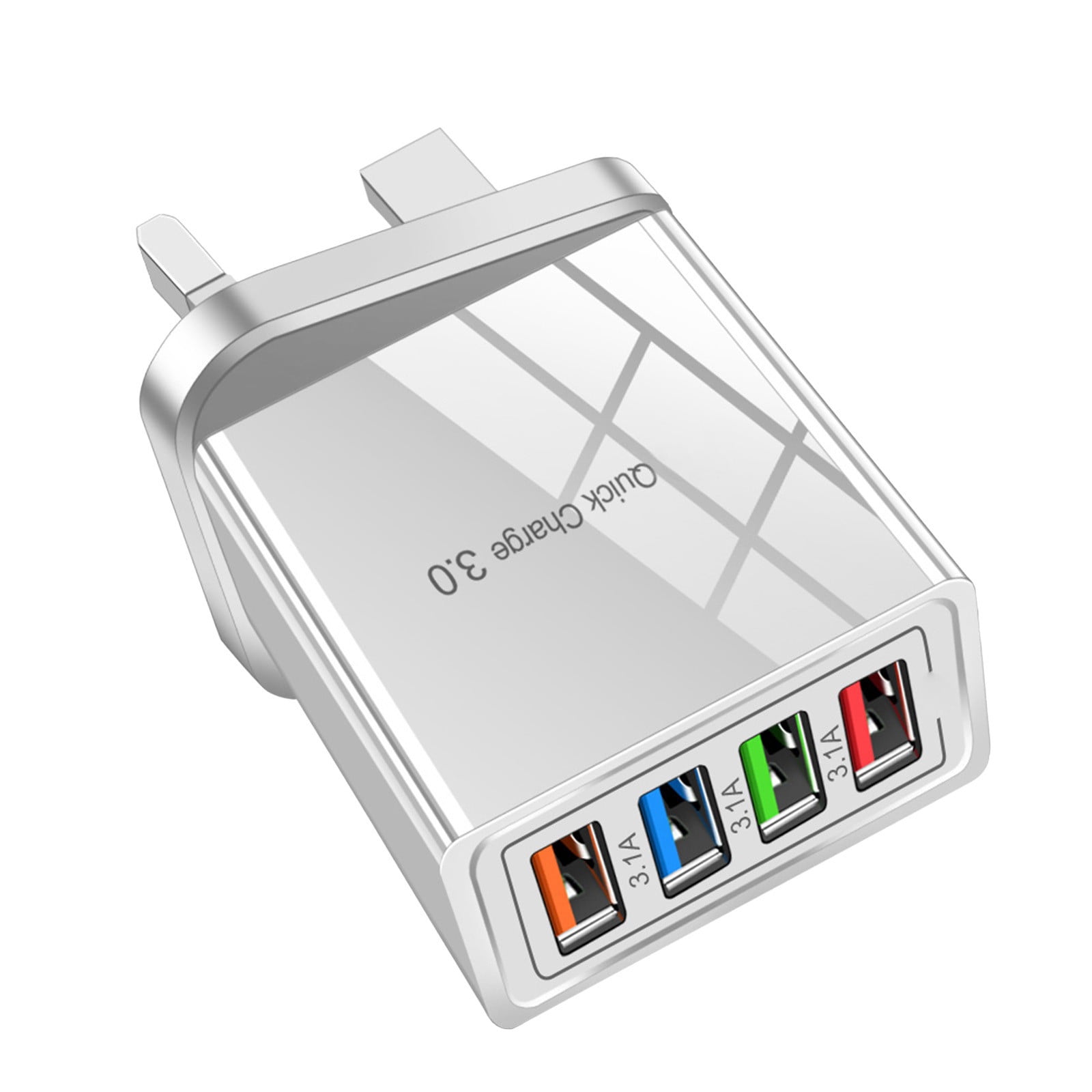 LYTiang Color 4USB Mobile Phone Charger 3A Flat Travel Charging Head ...