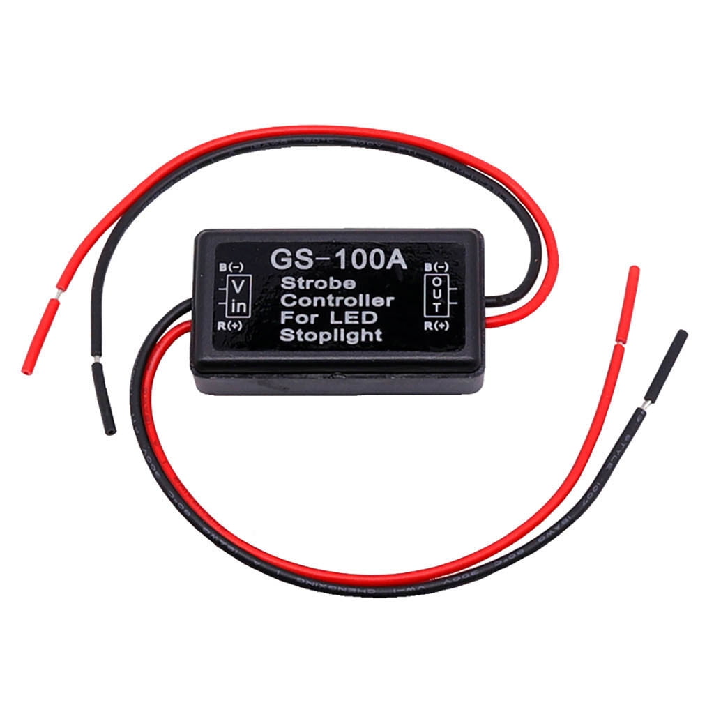 LYTiang GS-100A Flash Strobe Controller Box Flasher Module for LED Brake Tail Stop Light Car ...