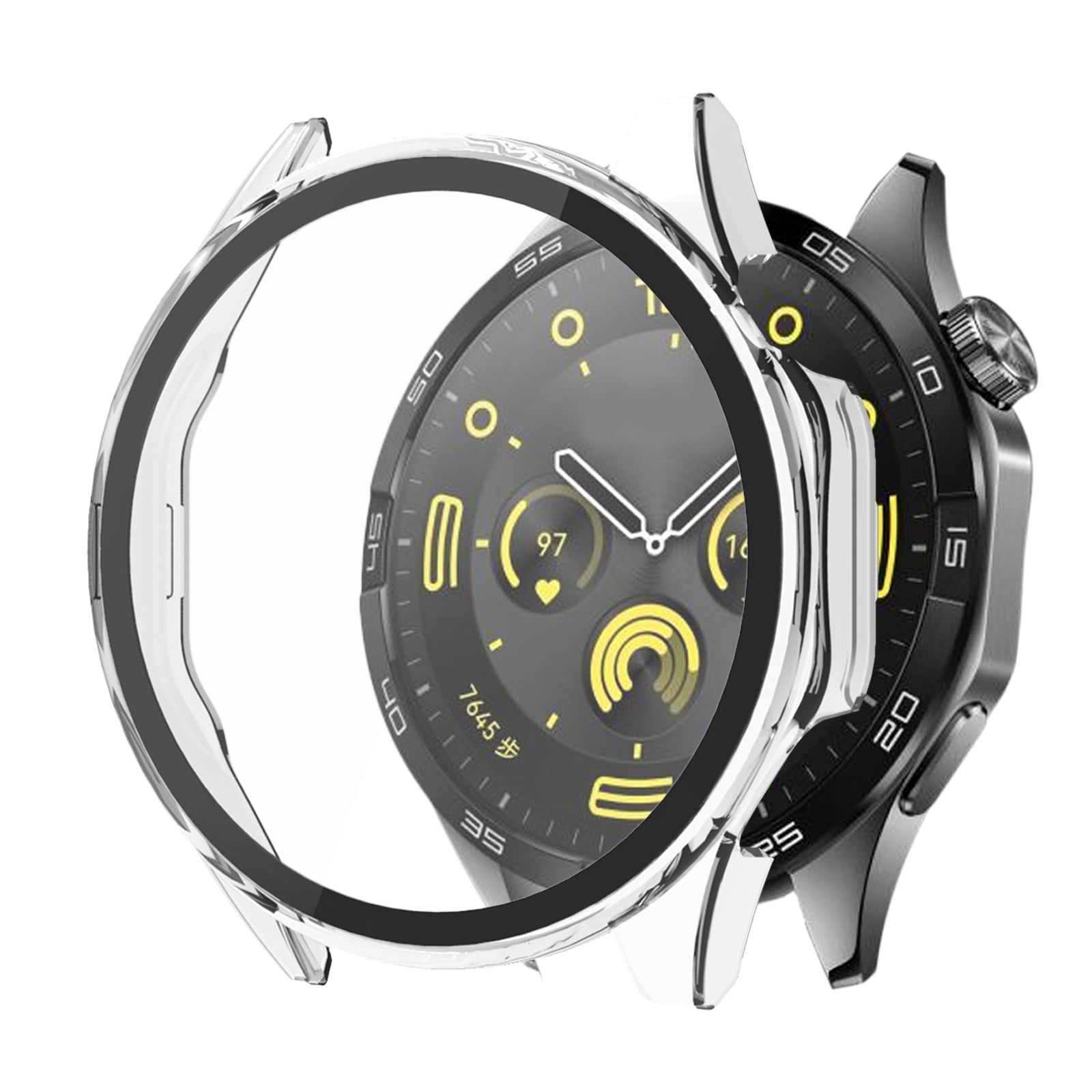 LYTiang Highly Durable PC And Tempered Glass Integrated Smartwatch Protective Case With ...