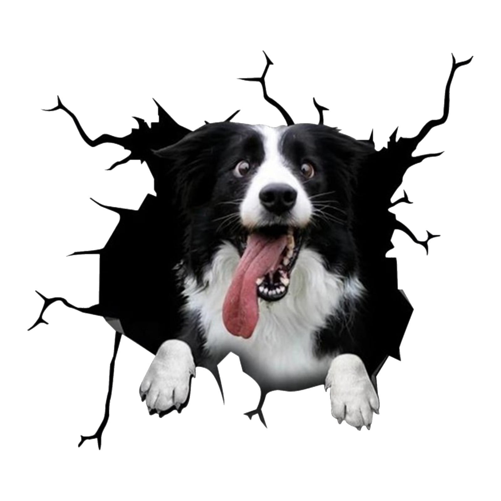 LYTiang Hot Broken Window Dog Funny Car Body Stickers Window Stickers ...