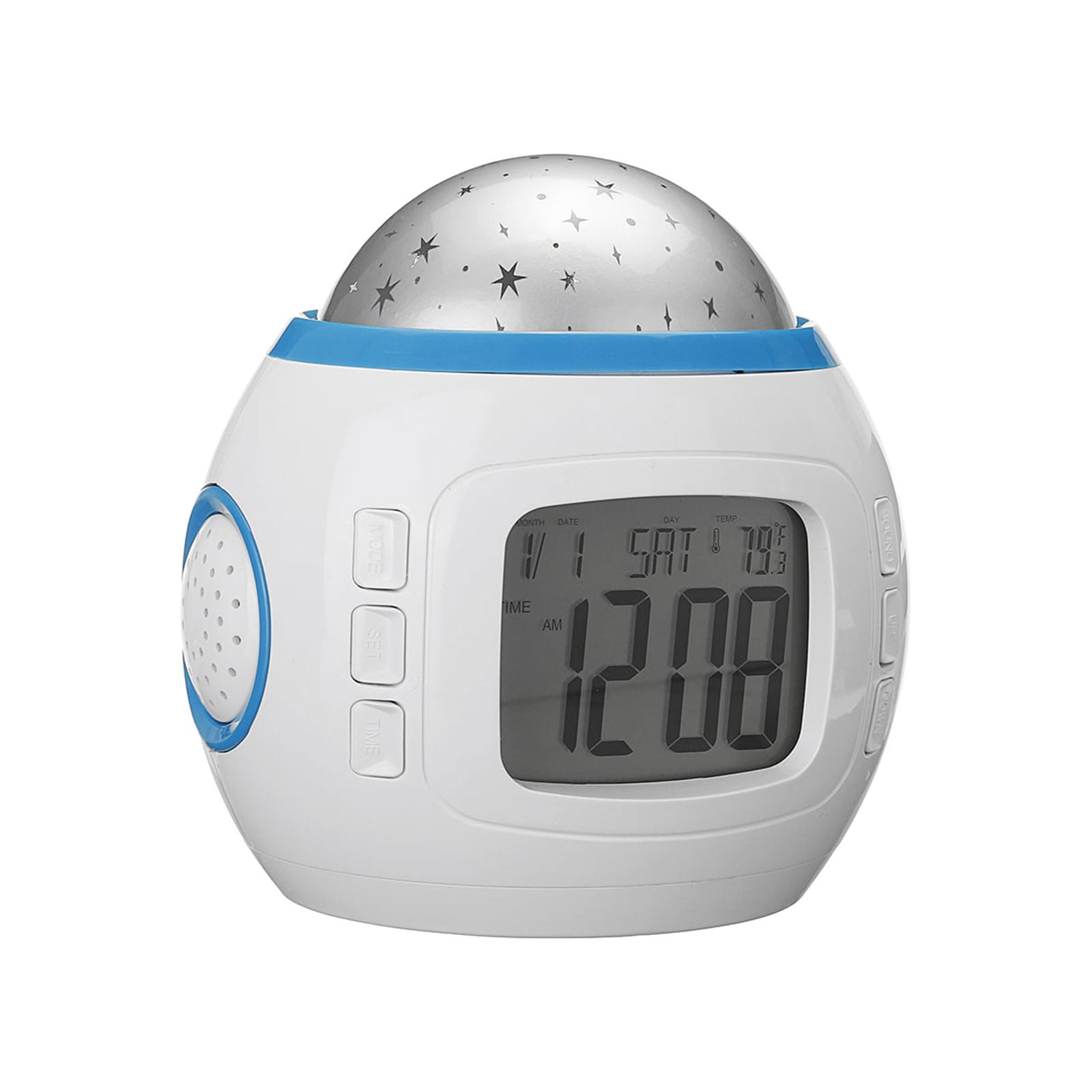 LYTiang LED Projector Night Light Digital Alarm Clock With Music LED ...