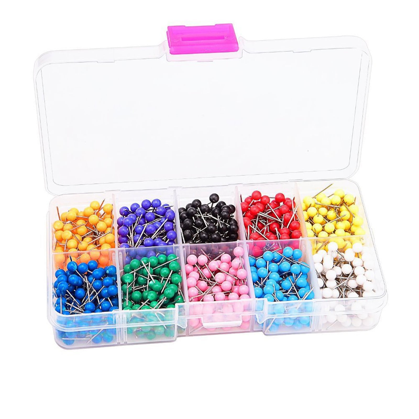 LYTiang Set Of 500pcs Colorful Push Pins For Cork Boards Office Photo ...