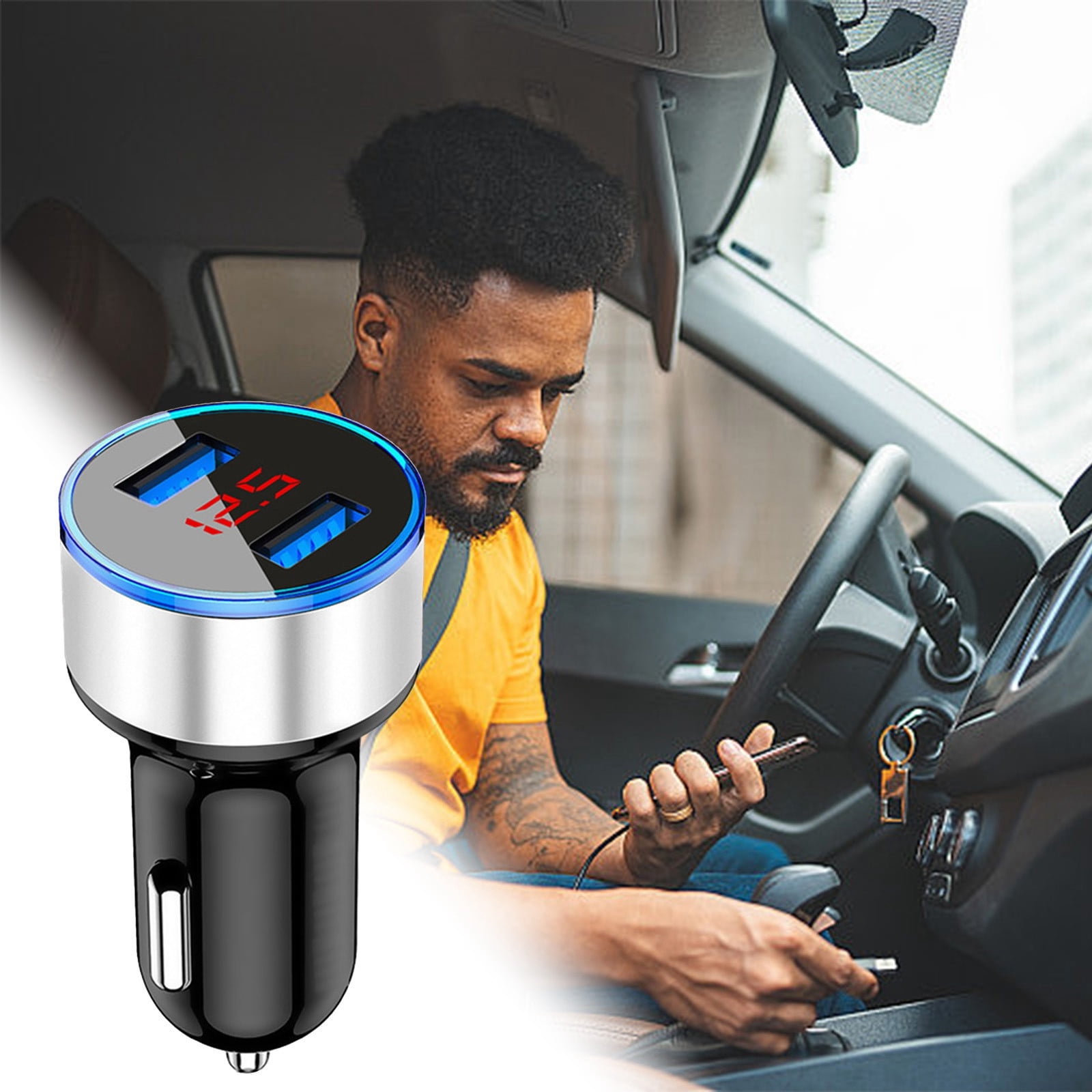 LYTiang USB Car Charger 3.1A Output 12/24V USB Adapter Plug Suitable ...