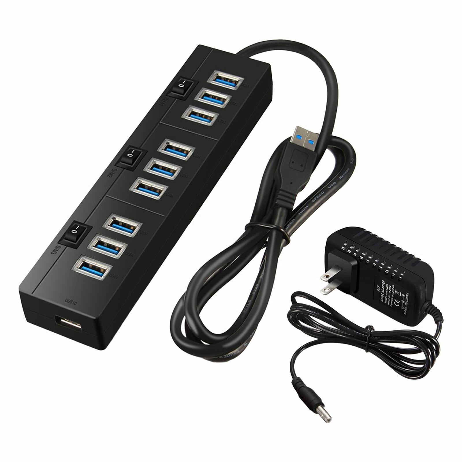 LYTiang USB3.0 Splitter With Power Interface High Speed 10 Port Hub ...