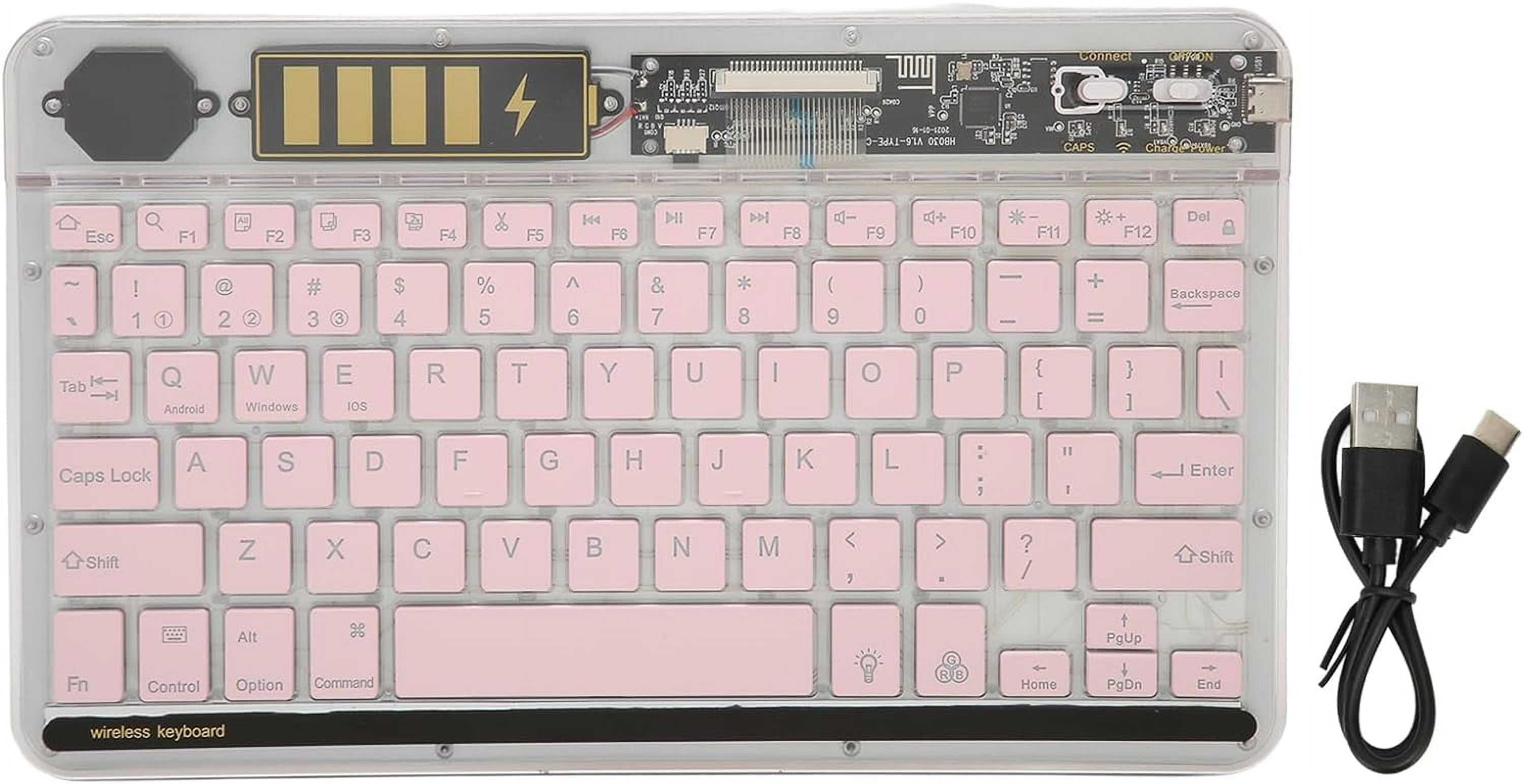 LYU-Backlit Multi Device Bluetooth Keyboard for Tablet Phone Computer ...