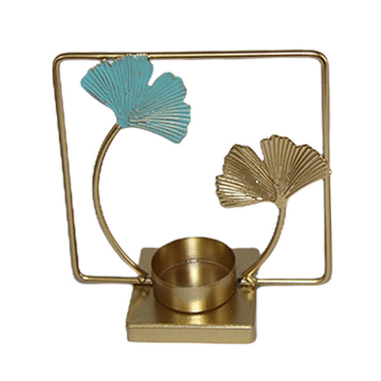 LYU Candlestick Leaf Shape Desktop Decor Anti-rust Decorative Stable ...