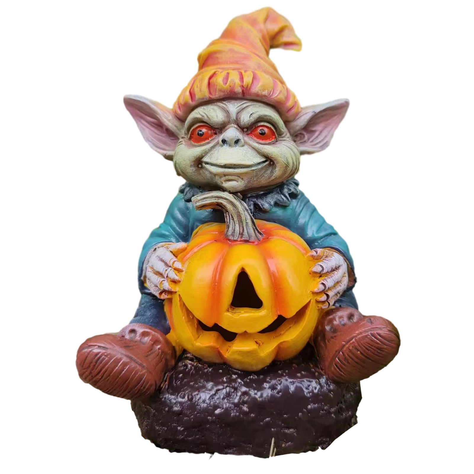 LYU Halloween Pumpkin Alien Outdoor Ornament Garden Decoration Resin ...