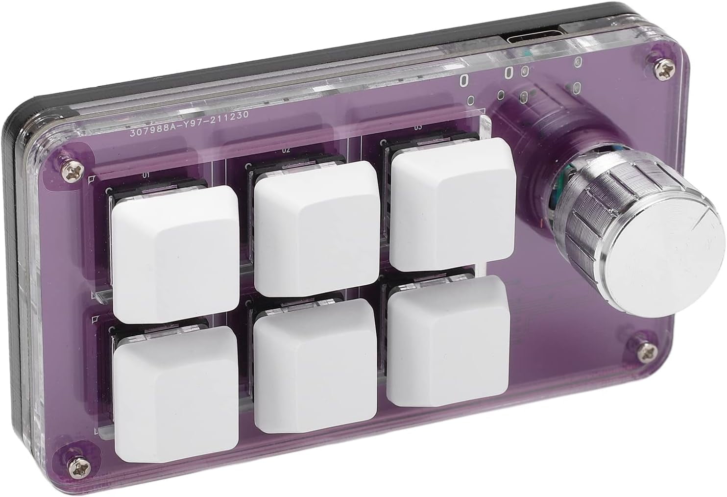 LYU-Mechanical Gaming Keyboard, 6 Key 1 Knobs Multifunction One Handed ...