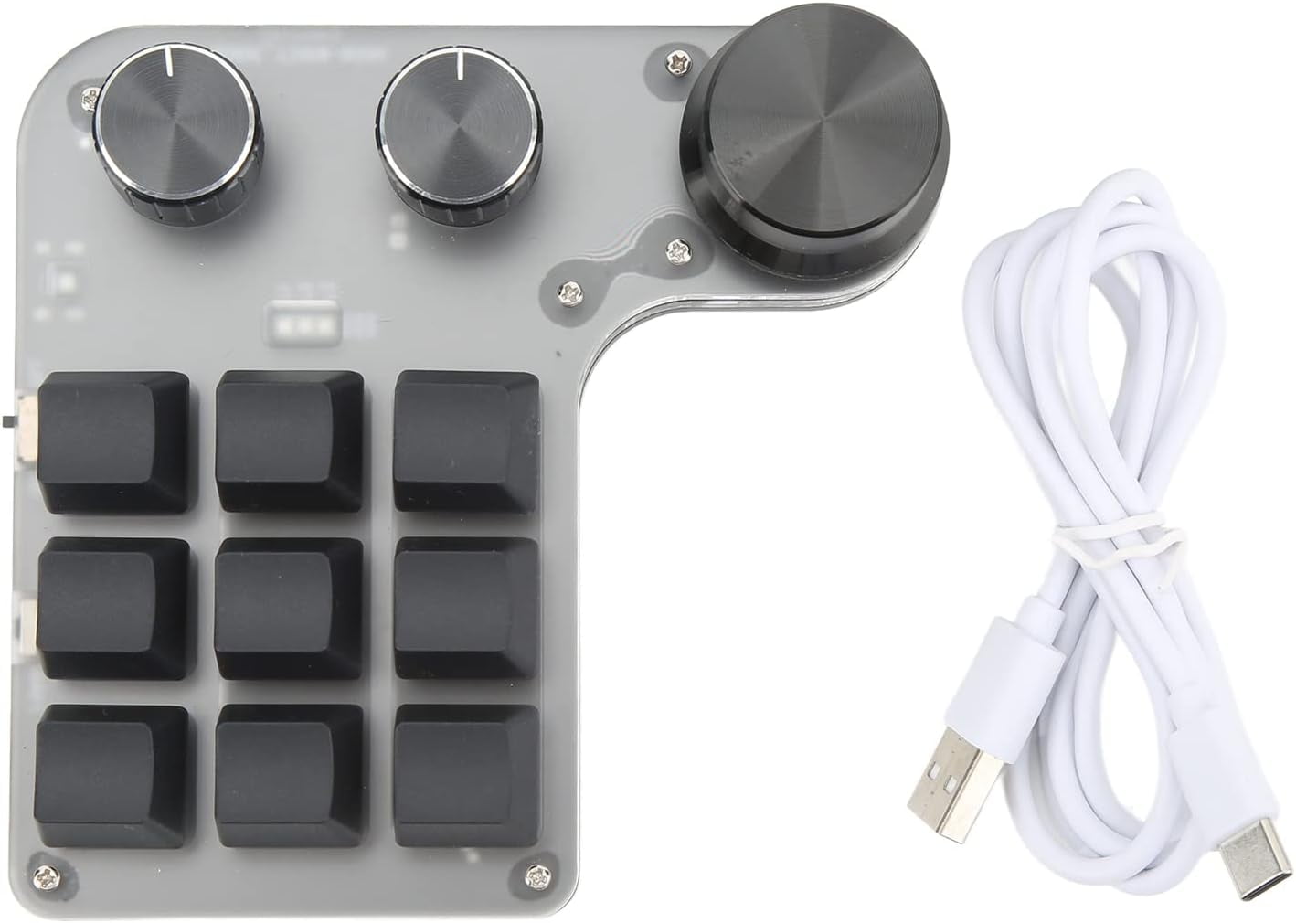 Lyu Wired Customizable Keypad 9 Keys 3 Knob Rgb Multifunctional Diy