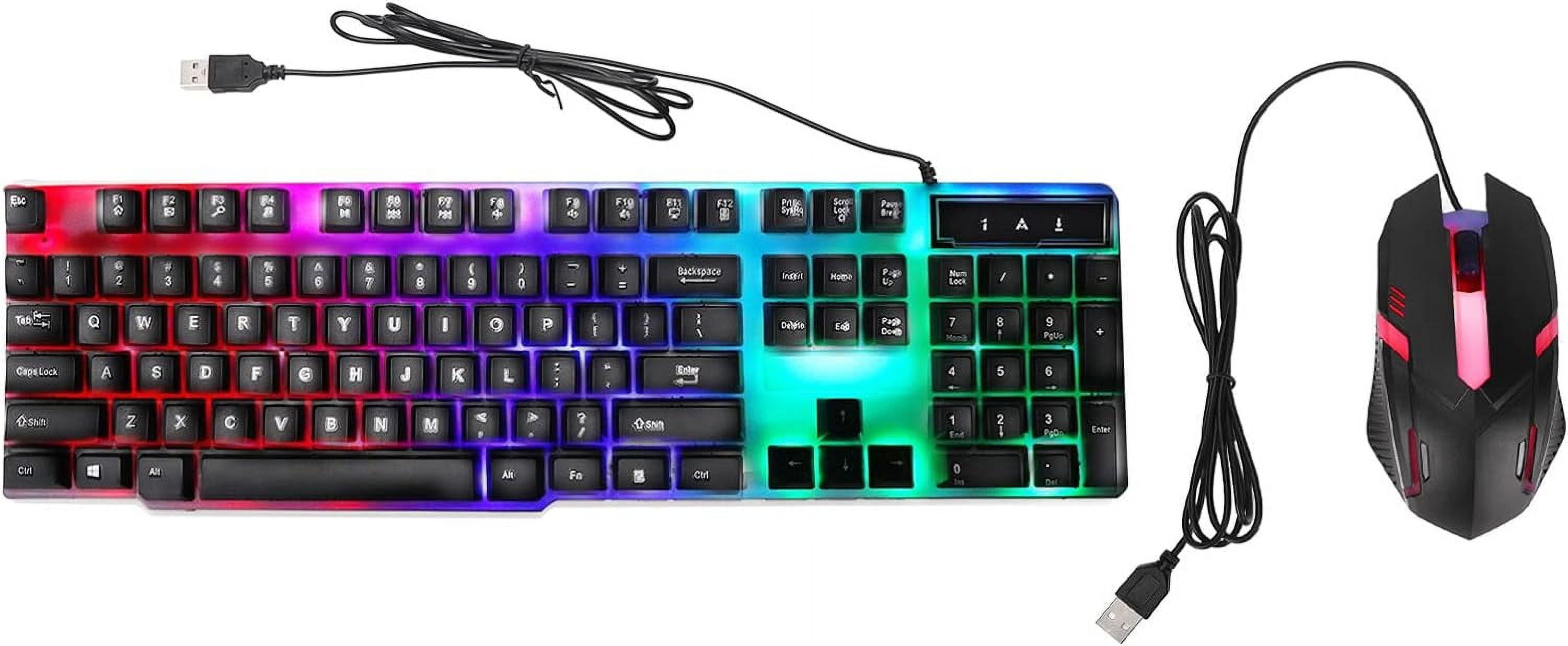 Lyu Wired Gaming Keyboard And Mouse Combo Rgb Backlit Computer